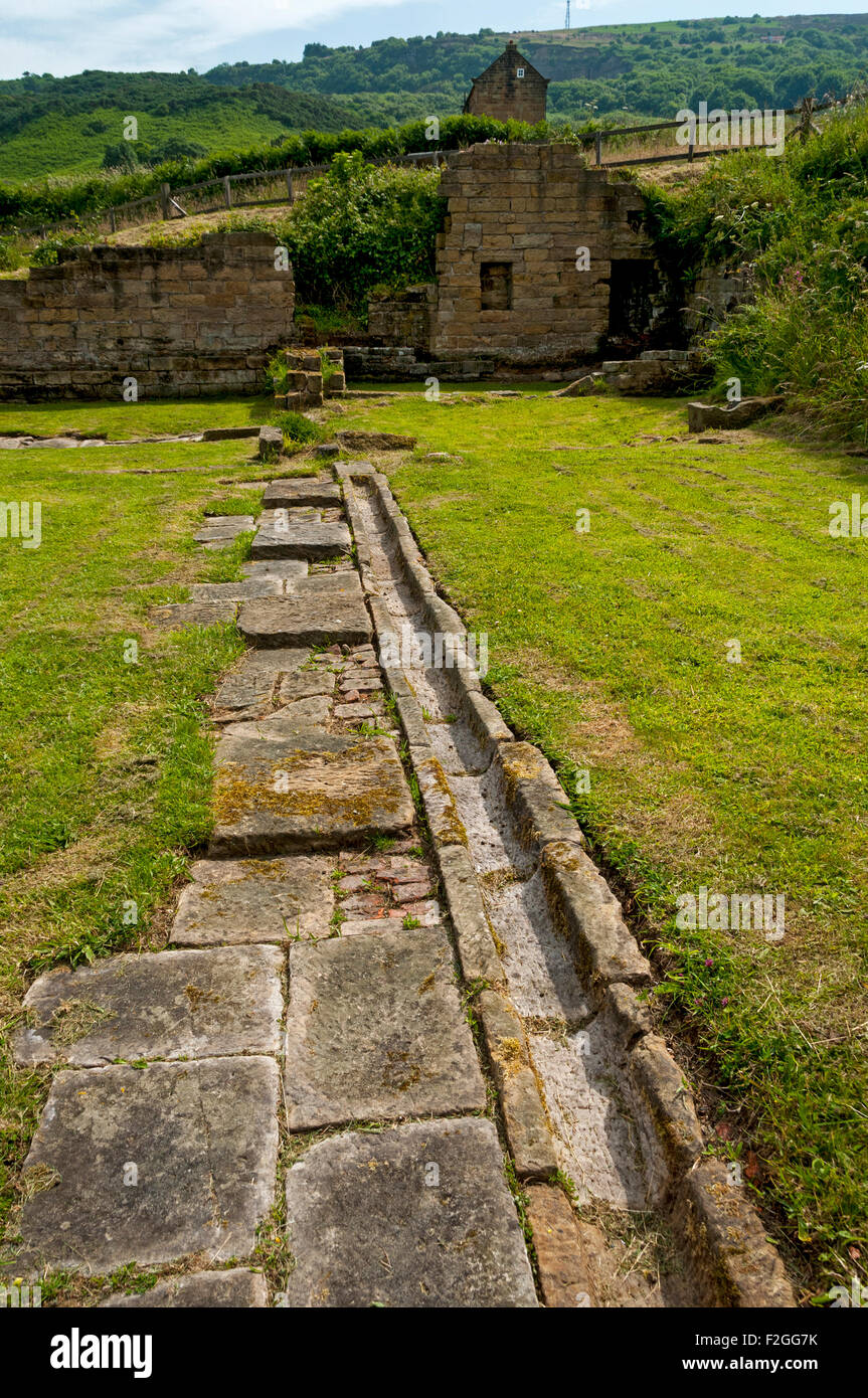 Ruins of the Peak Alum works, Ravenscar, near Robin Hood's Bay ...