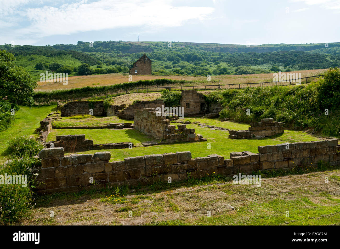 Ruins of the Peak Alum works, Ravenscar, near Robin Hood's Bay ...