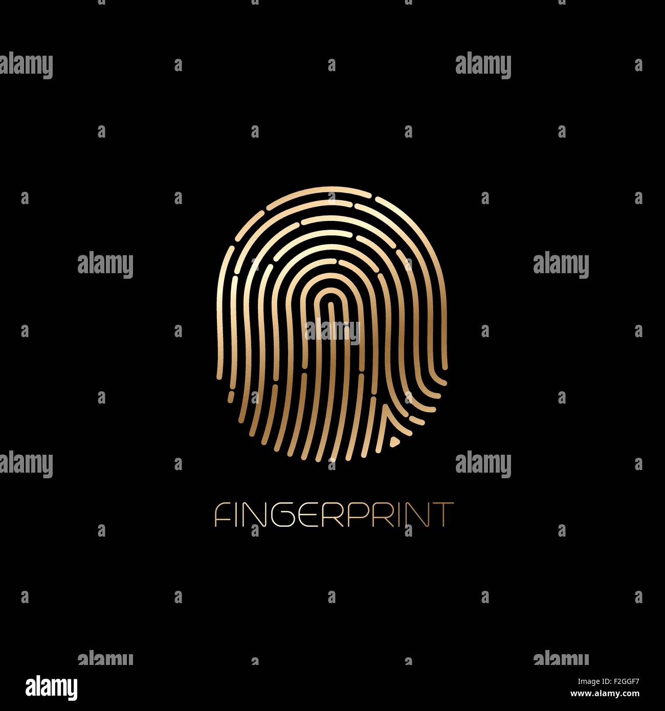 Fingerprint identification icon. Vector illustration Stock Vector Image ...