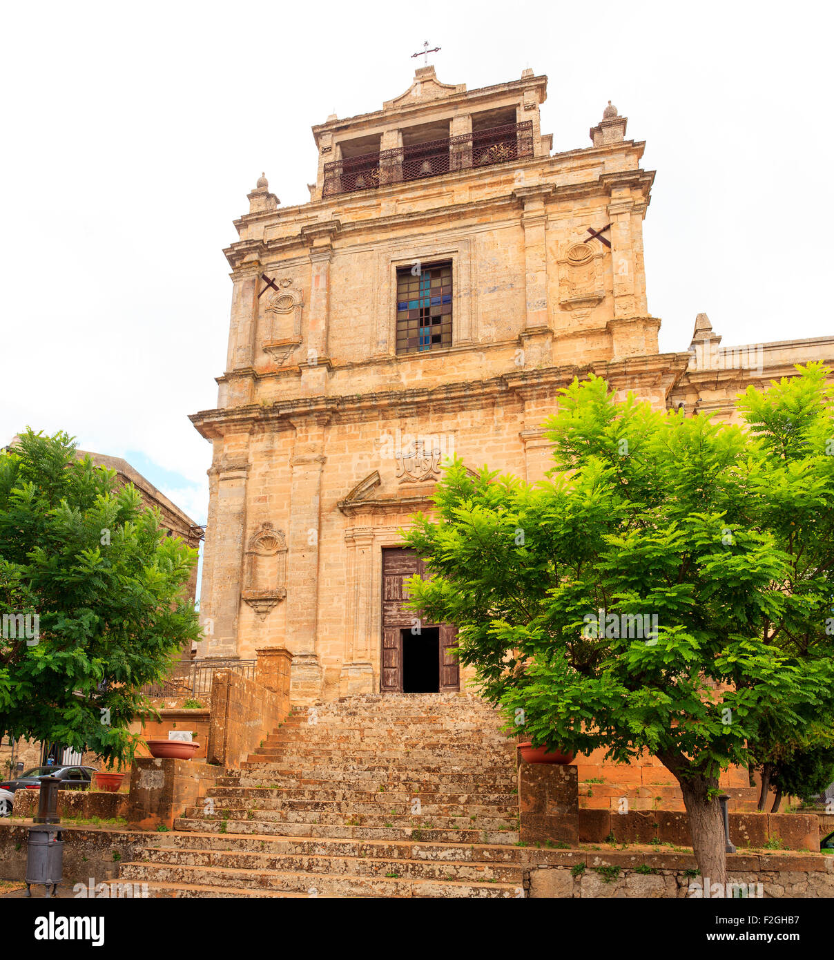 View of Santa Chiara church in Enna Stock Photo - Alamy