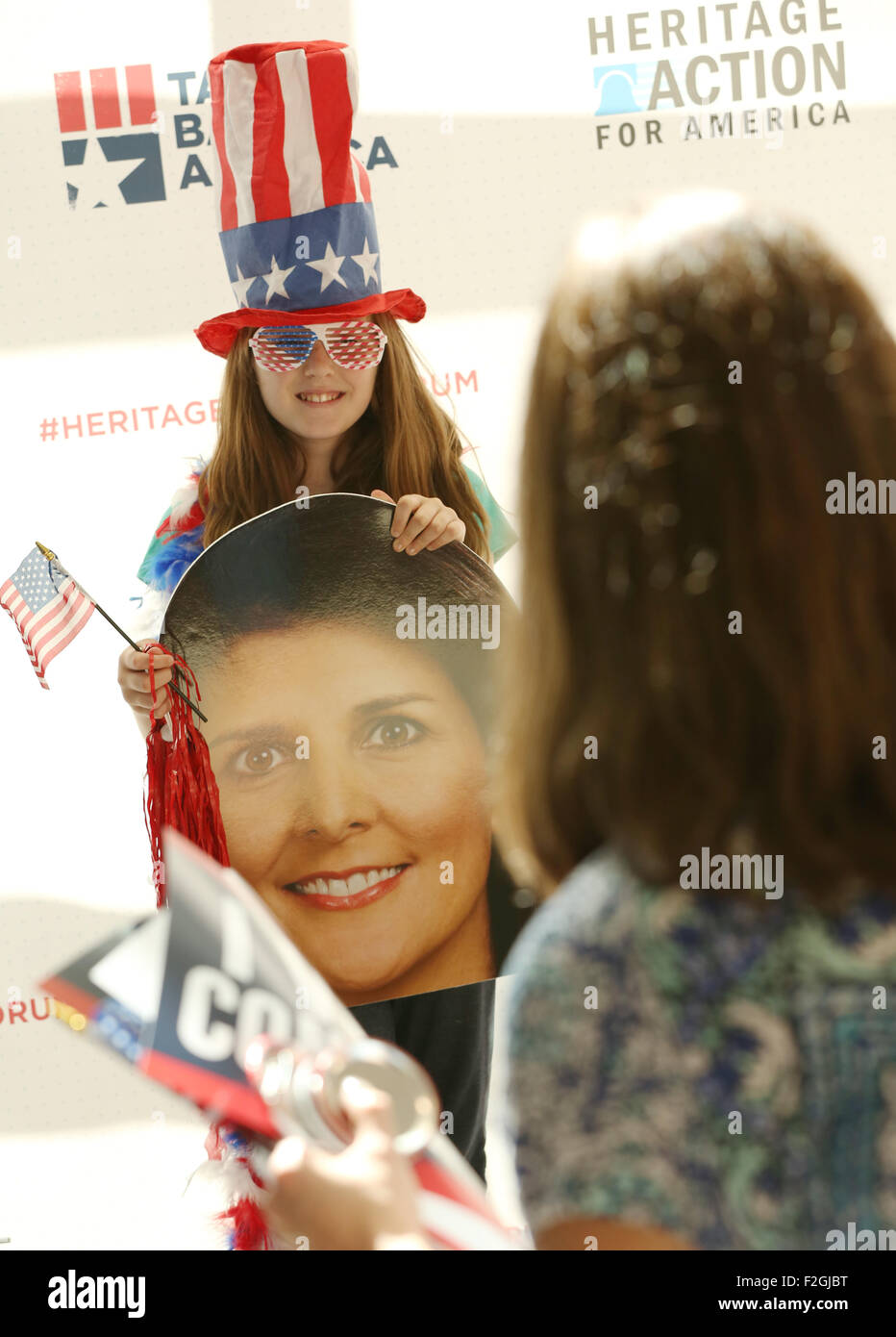 A young supporter of South Carolina Gov. Nikki Haley poses in a ...
