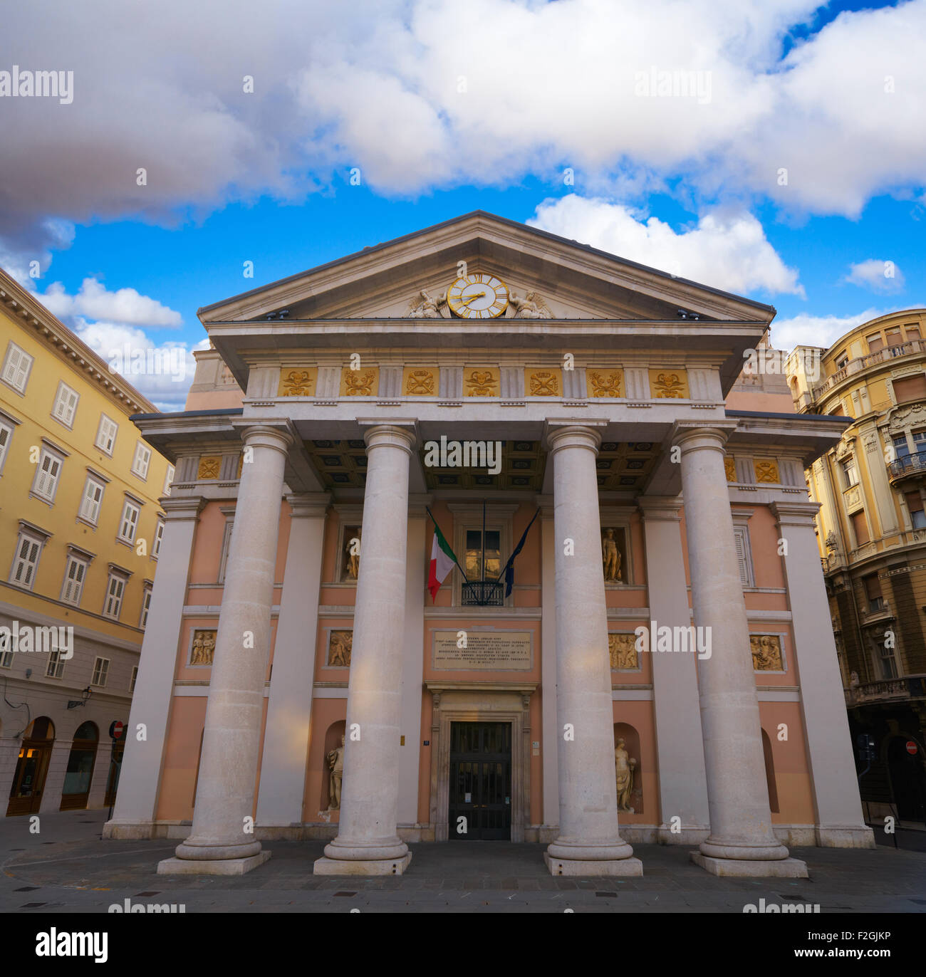 The Stock Exchange building, Trieste - Italy Stock Photo - Alamy