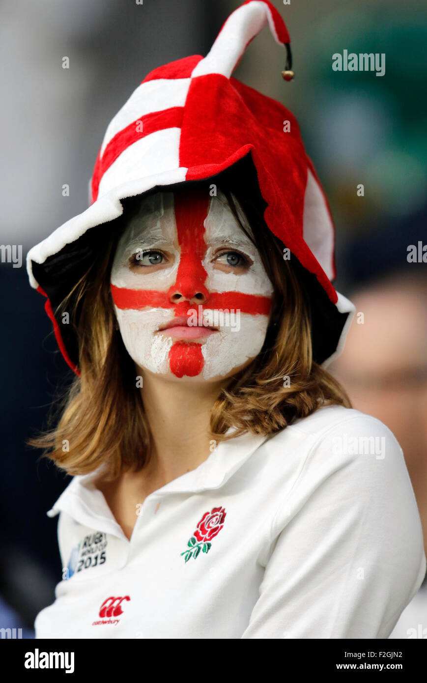 Rugby fan face paint hi-res stock photography and images - Alamy