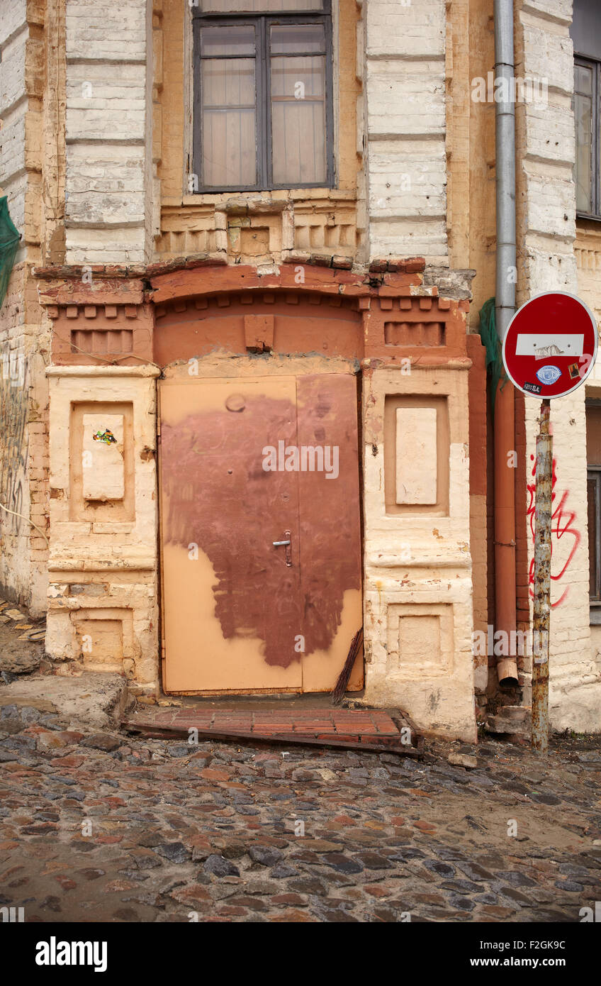 Door of a house being demolished Stock Photo - Alamy