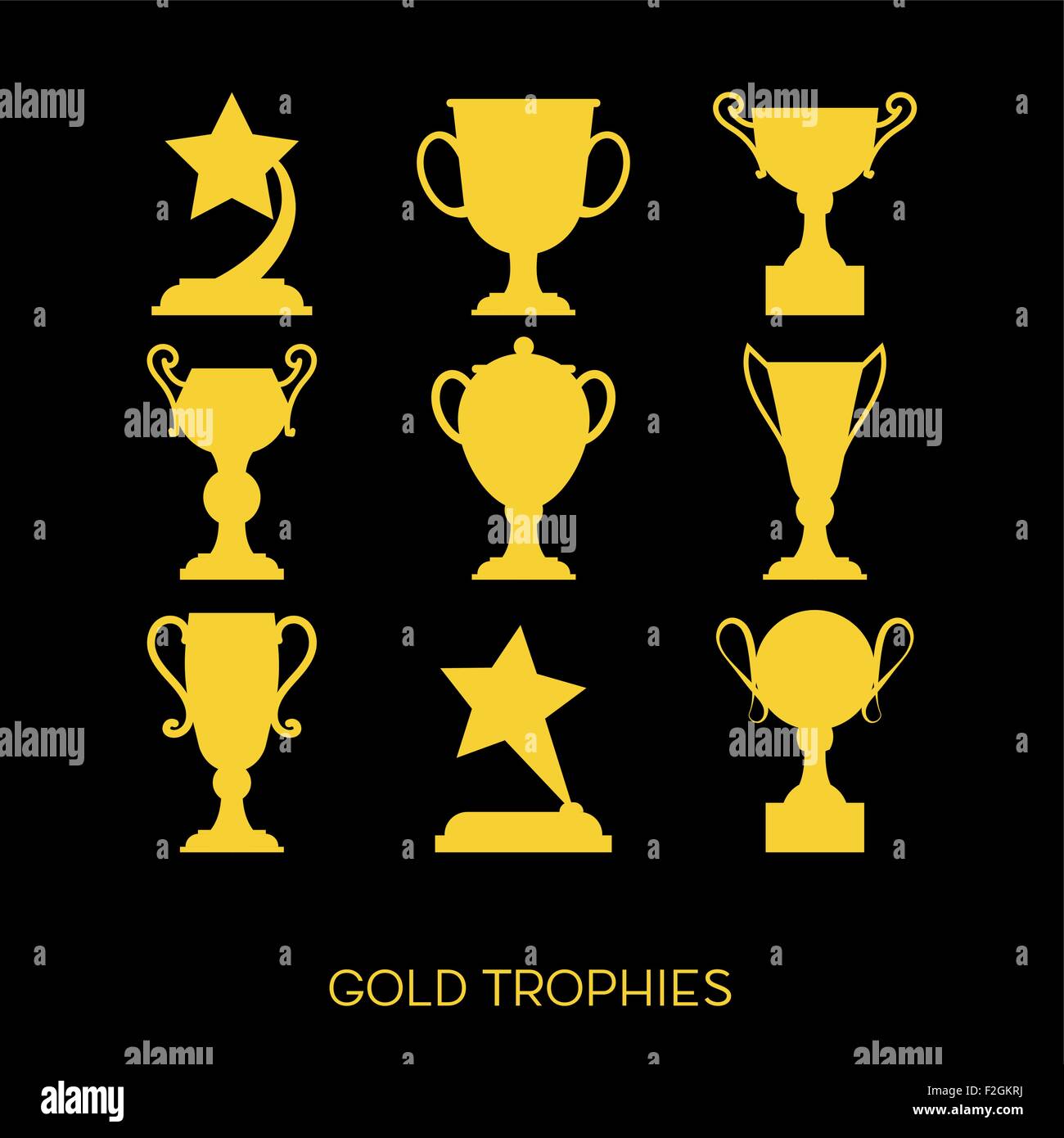 Champions trophy icons. Vector illustration Stock Vector Image & Art ...