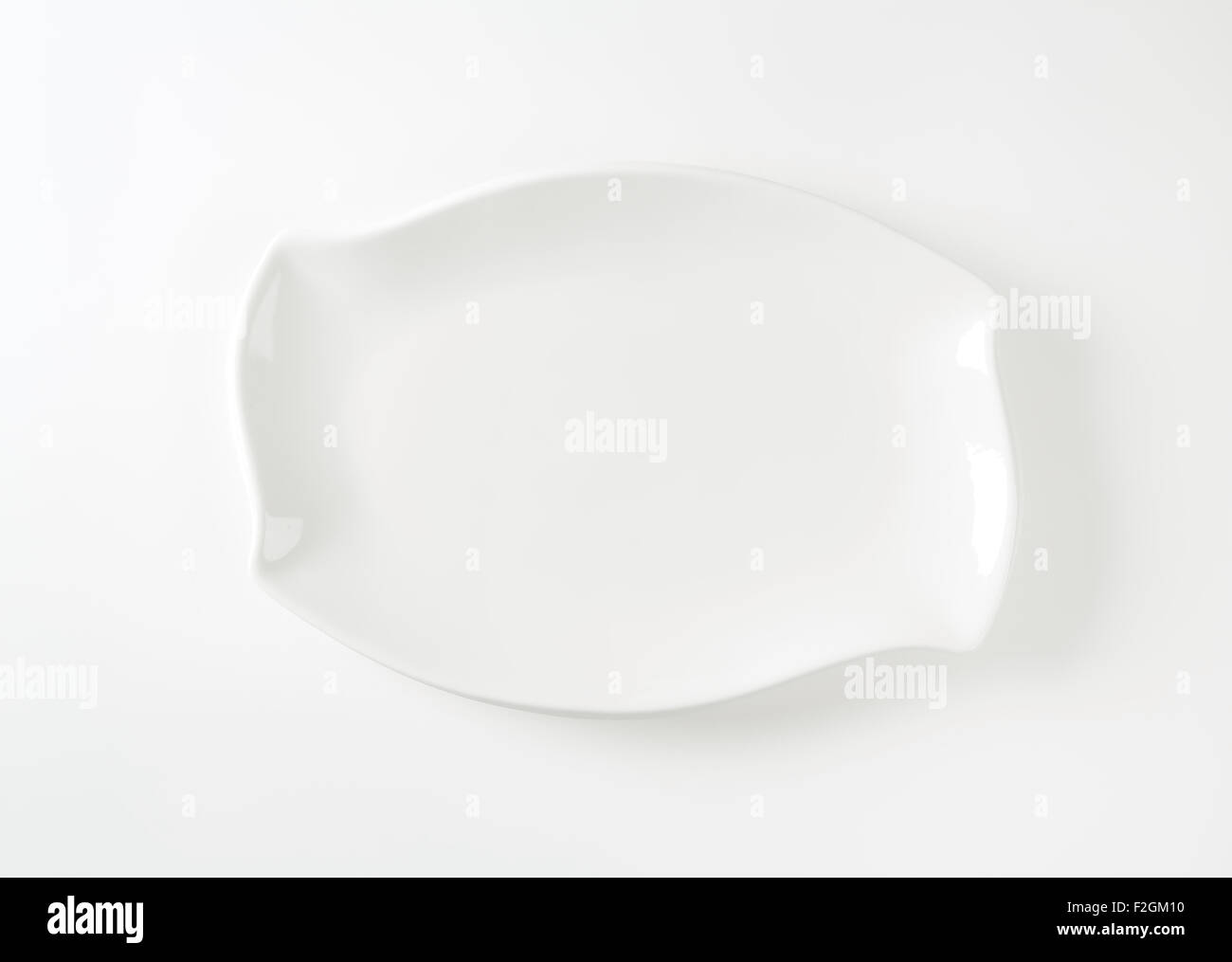 Stylish wave shaped rectangle plate Stock Photo - Alamy