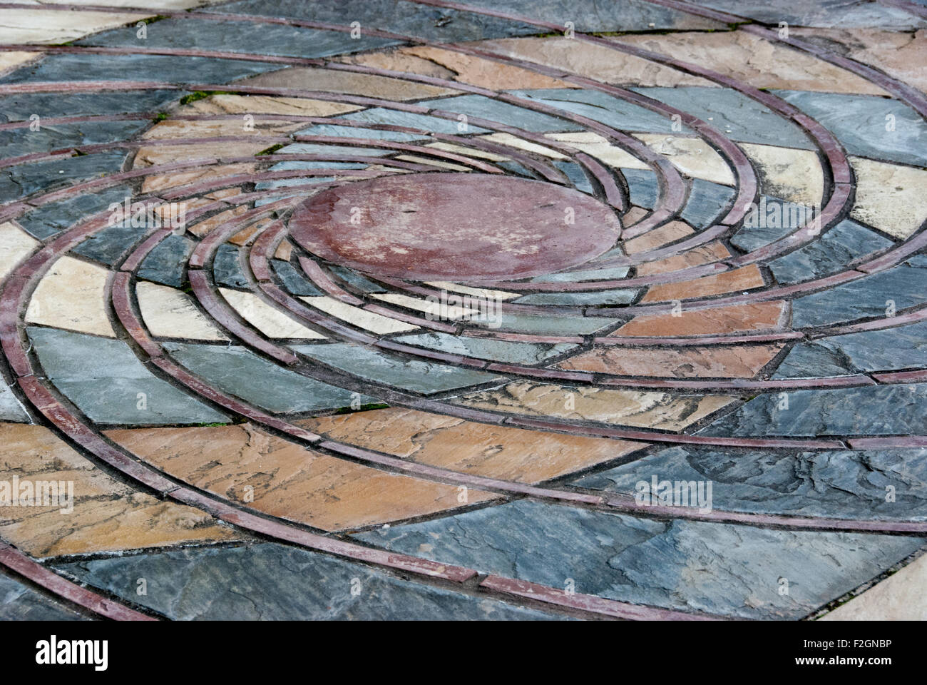 Fibonacci Pavement, Leicester Botanic Garden Stock Photo - Alamy