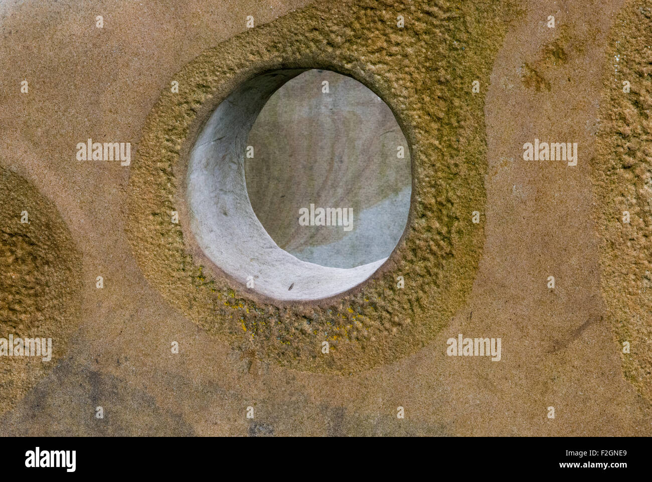 Hole in stone sculpture Stock Photo - Alamy