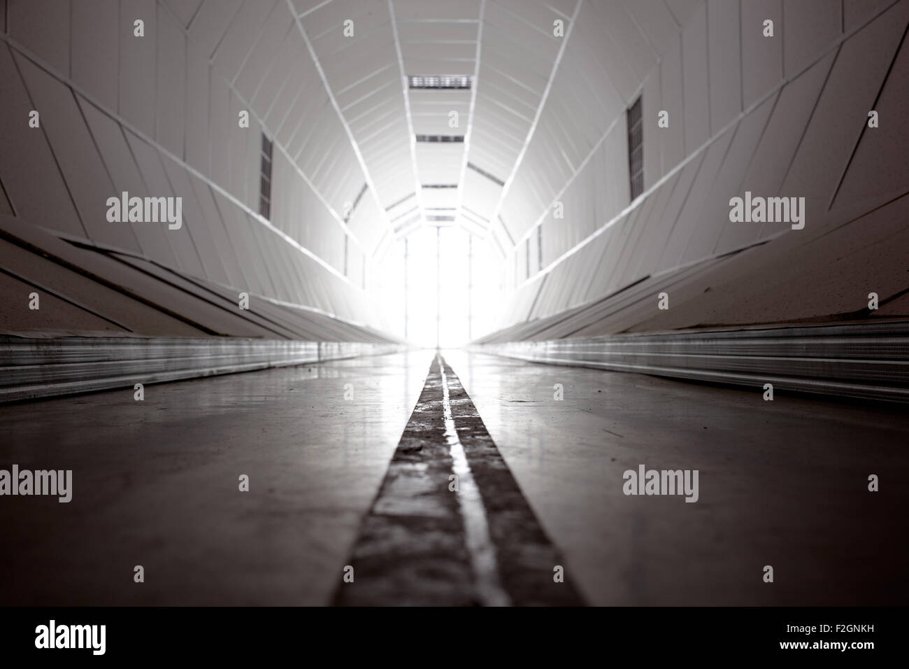 Photo of a white tunnel Stock Photo - Alamy