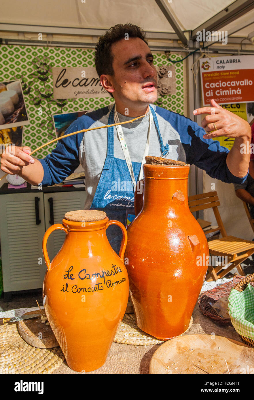 Italy Piedmont Bra 18th September 2015 the fair "Cheese"- Conciato ...