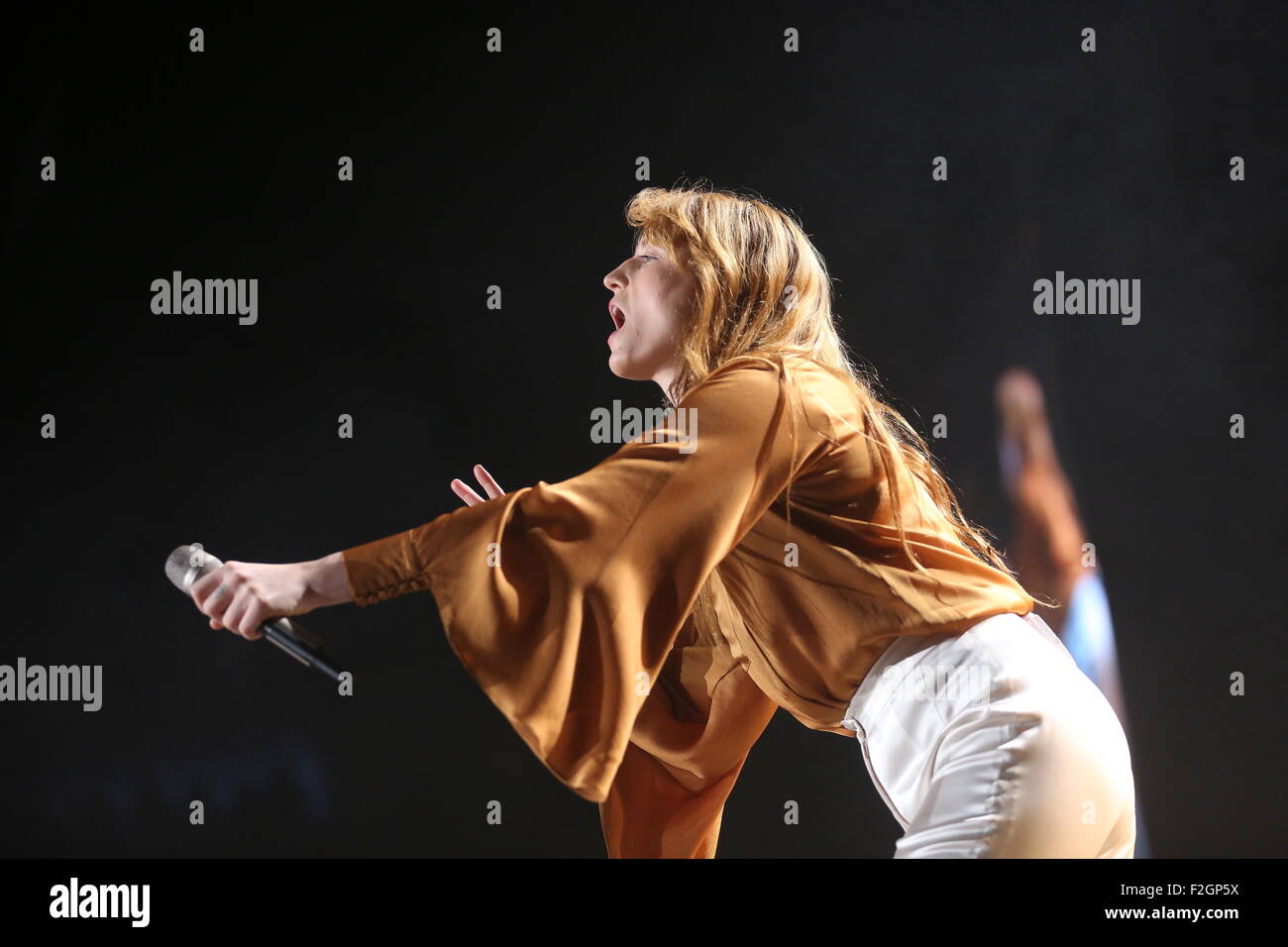 Manchester, UK. 18th September, 2015. Florence and the Machine perform ...