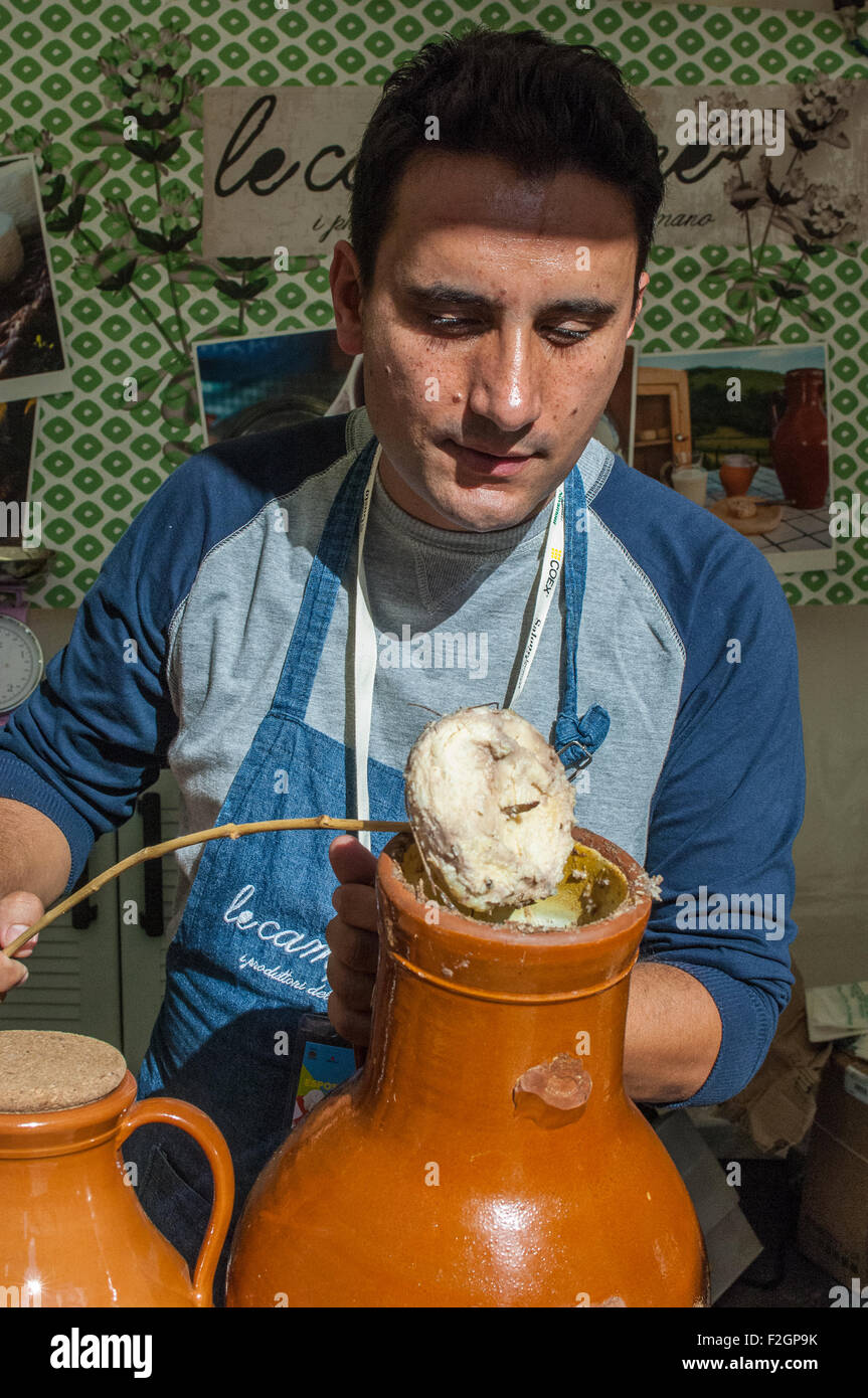 Italy Piedmont Bra 18th September 2015 the fair "Cheese"- Conciato ...