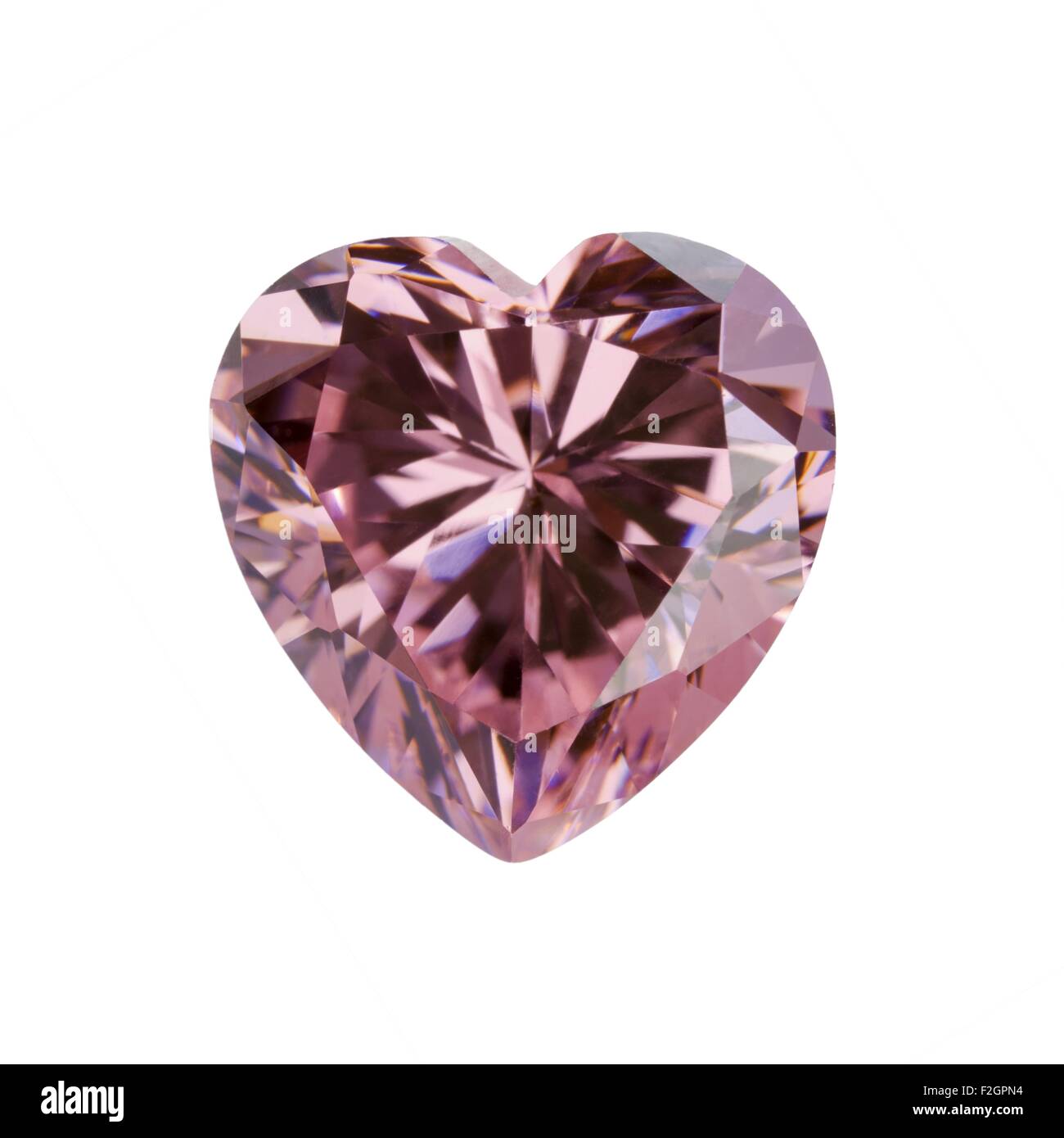 Pink gemstone in the shape of heart Stock Photo - Alamy