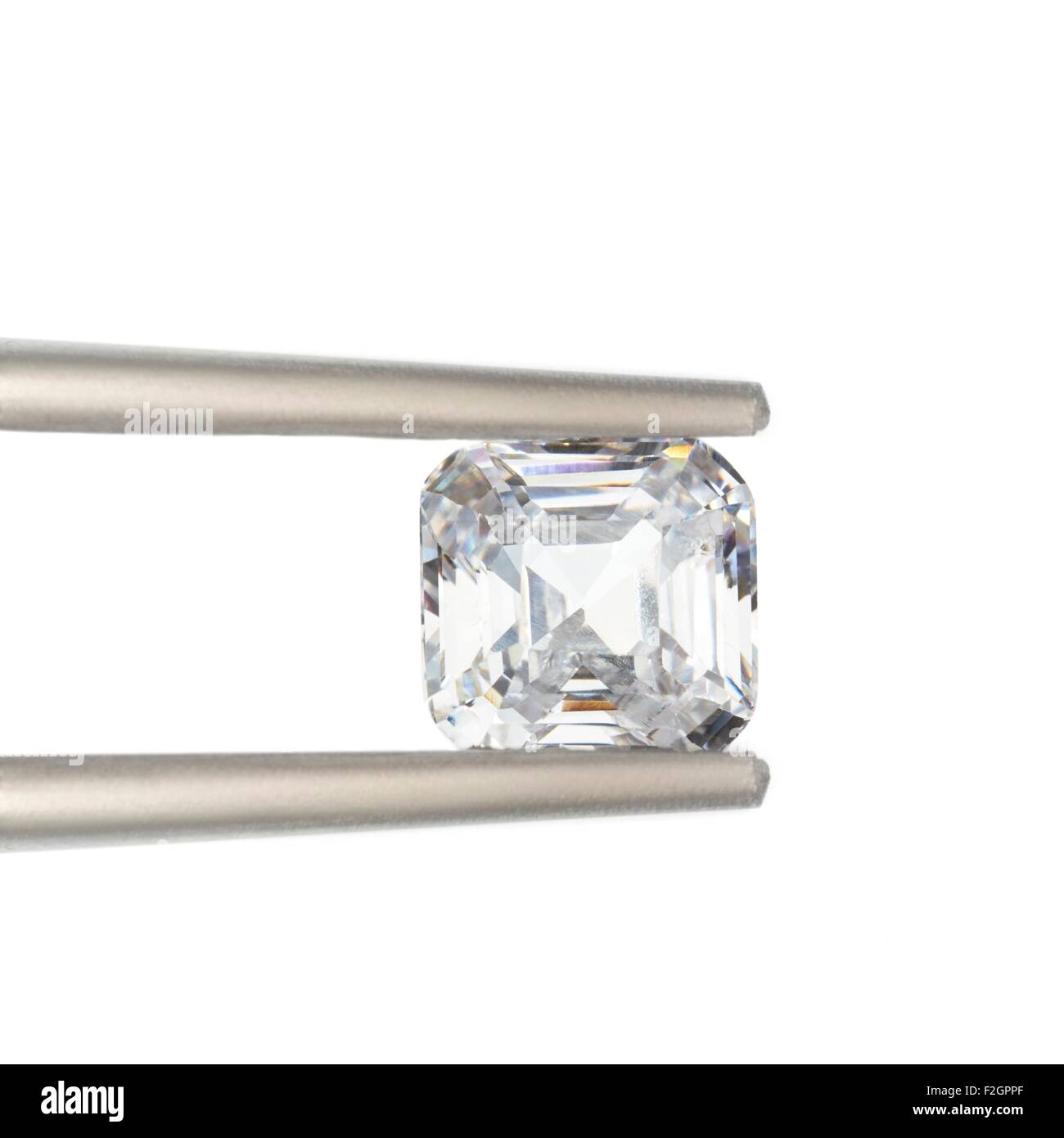 Diamond close up white background Cut Out Stock Images & Pictures - Alamy
