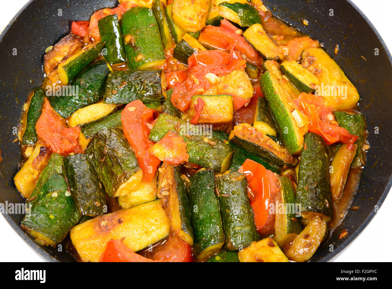 fricassee of vegetables to the pan Stock Photo - Alamy