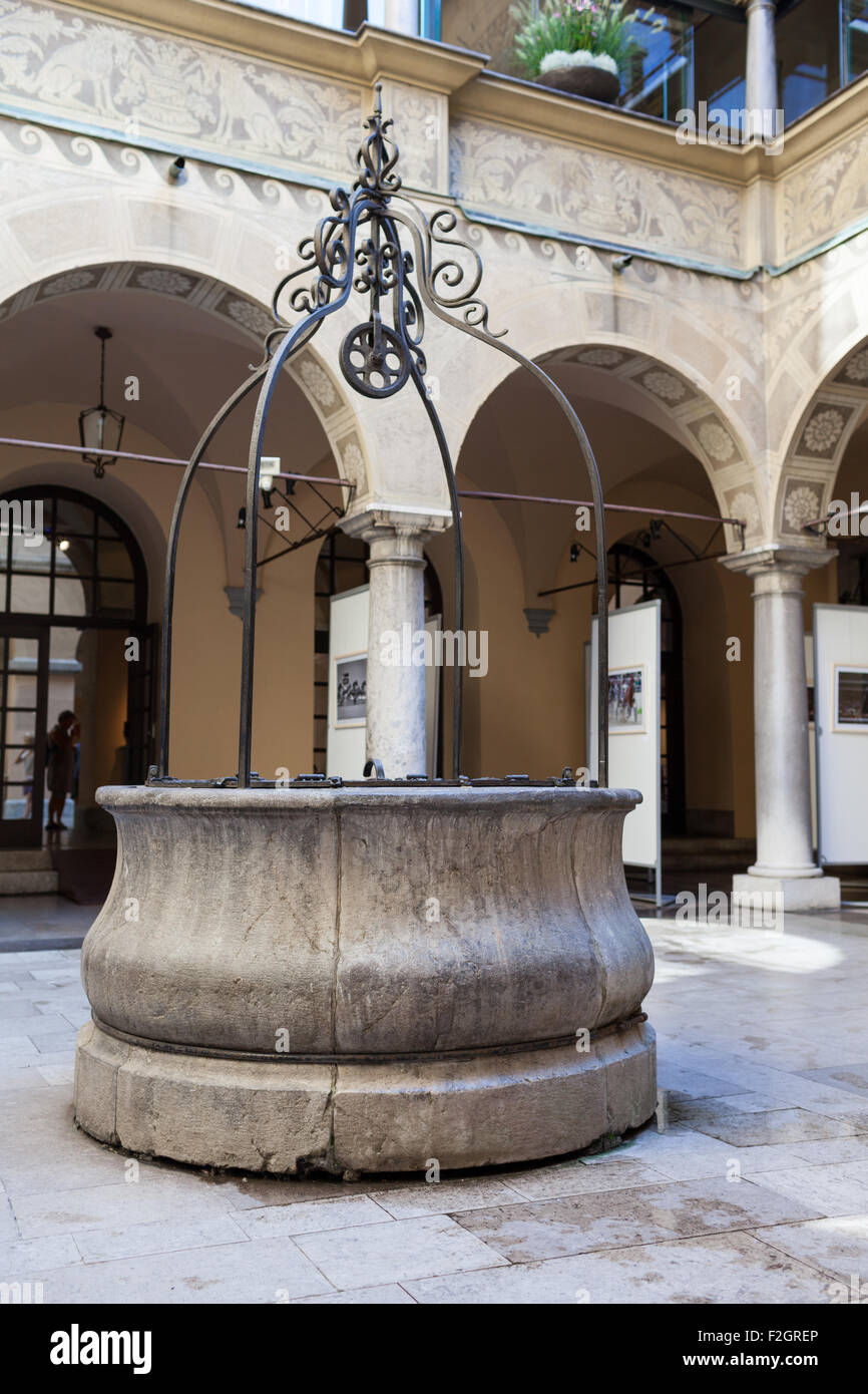 Old Well Inside Ljubljana City Hall Stock Photo - Alamy