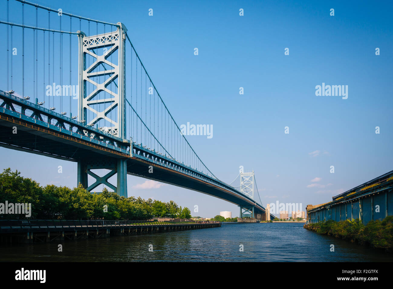 The Benjamin Franklin Bridge, in Philadelphia, Pennsylvania Stock Photo ...