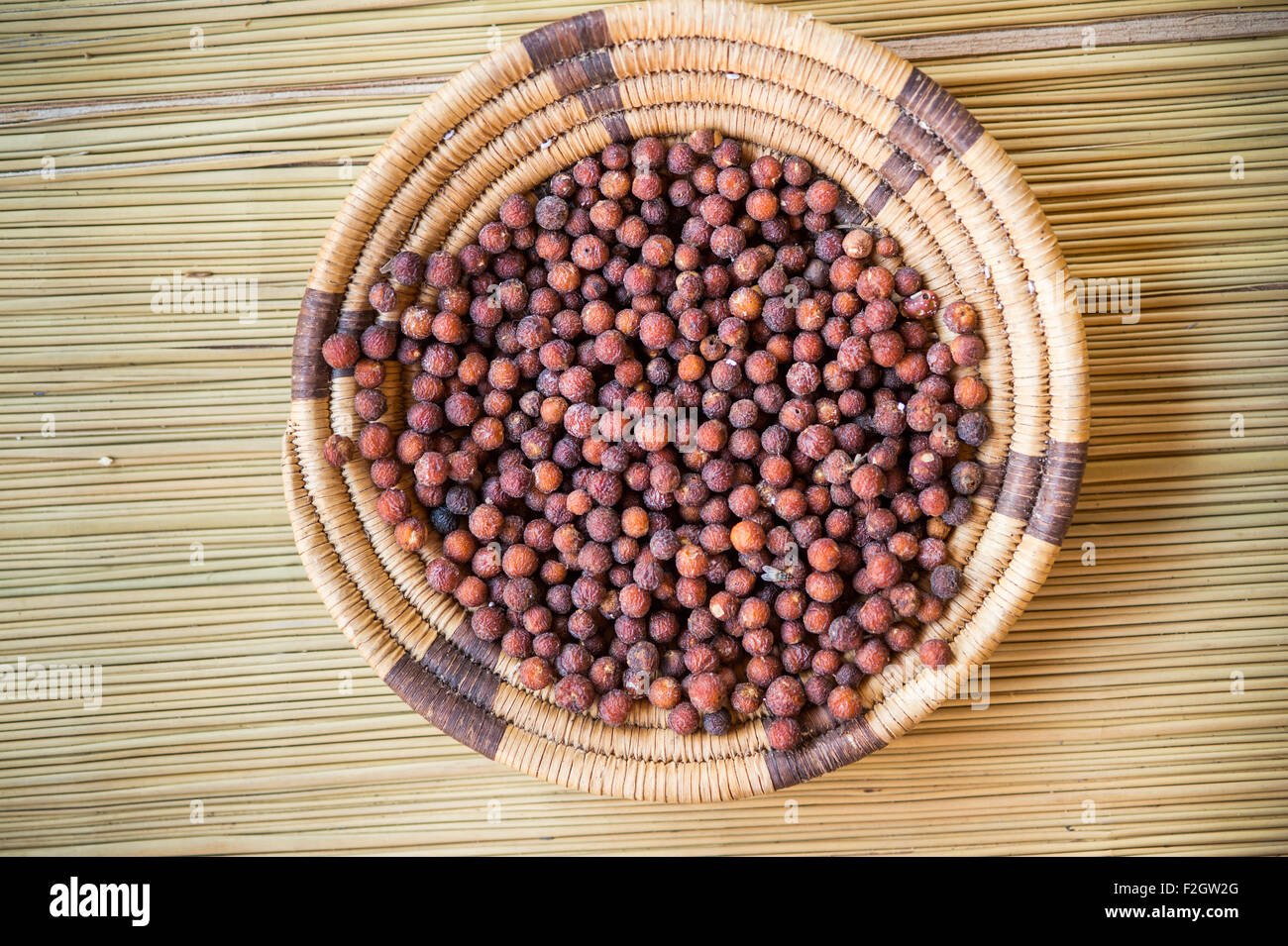Handwoven bowl full of beans in Botswana, Africa Stock Photo - Alamy