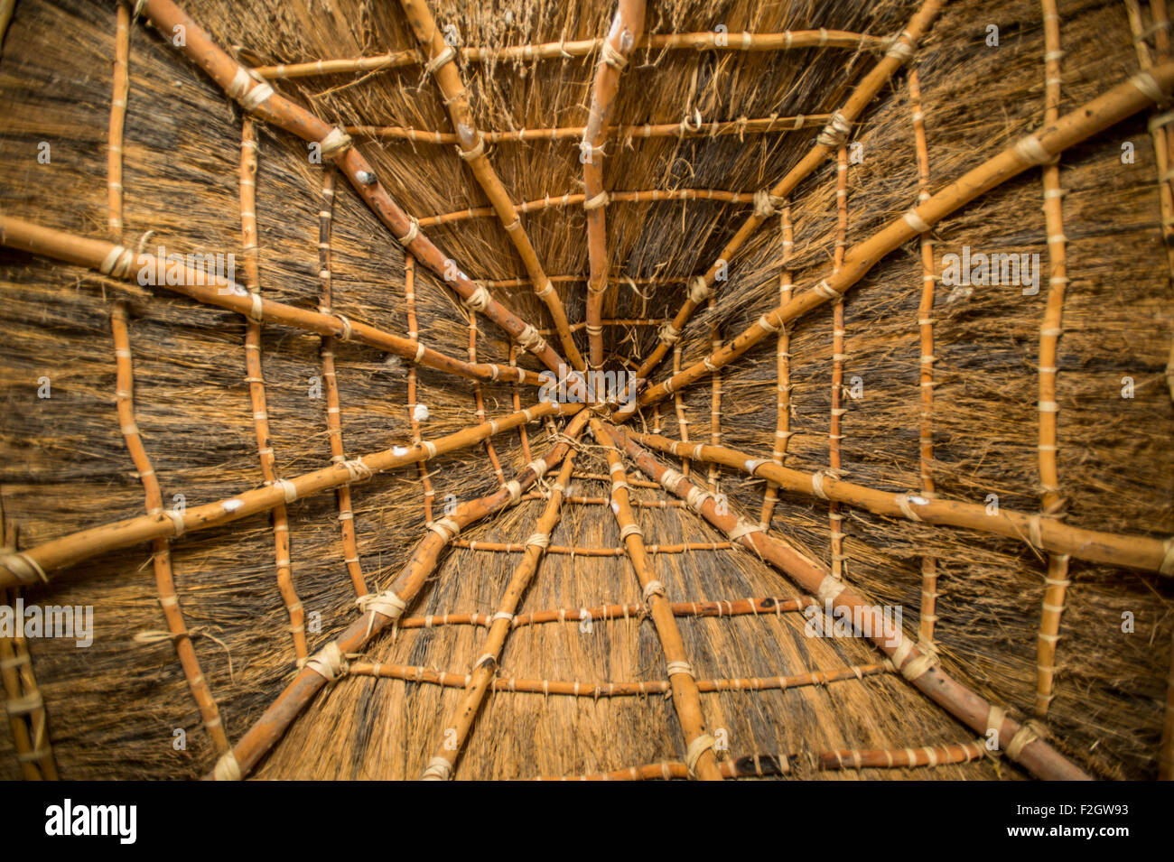 African Traditional Thatch Roof in the Sexaxa Village in Botswana ...