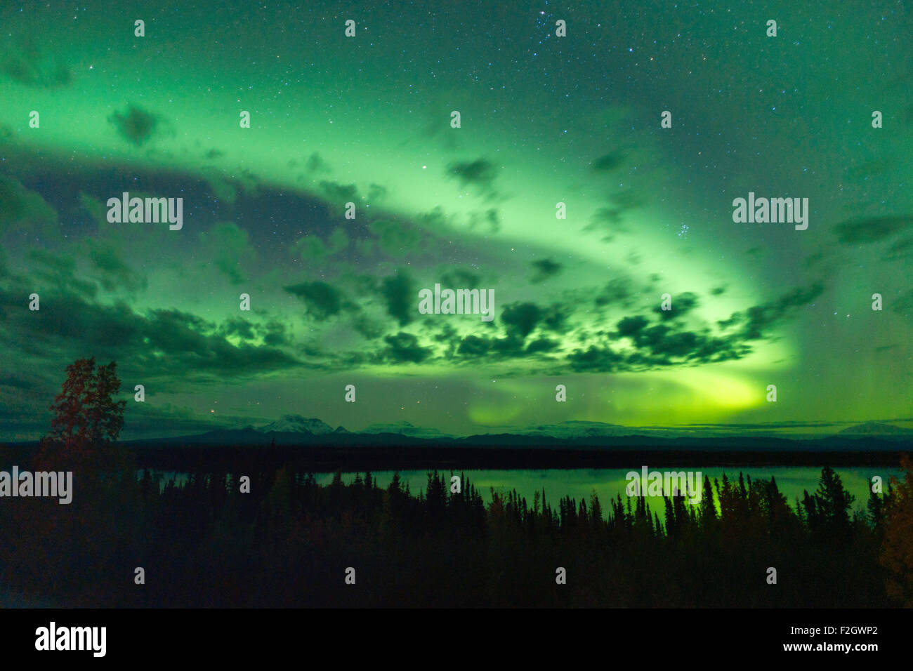 Wrangell Mountains Northern Lights Aurora Borealis Alaska Night Sky ...