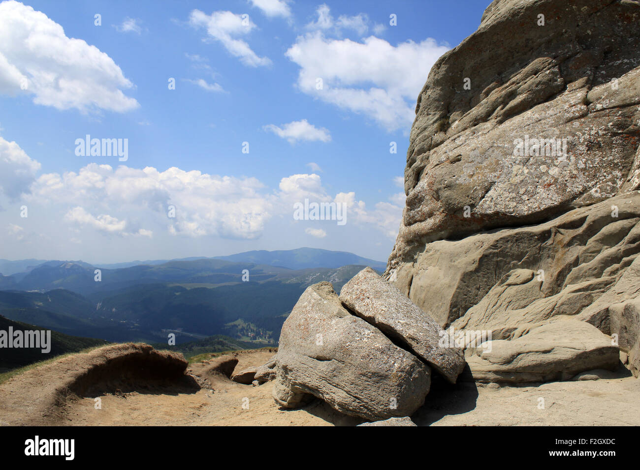 Babele and the Sphinx of Bucegi Mountains in Busteni - Romania Stock ...