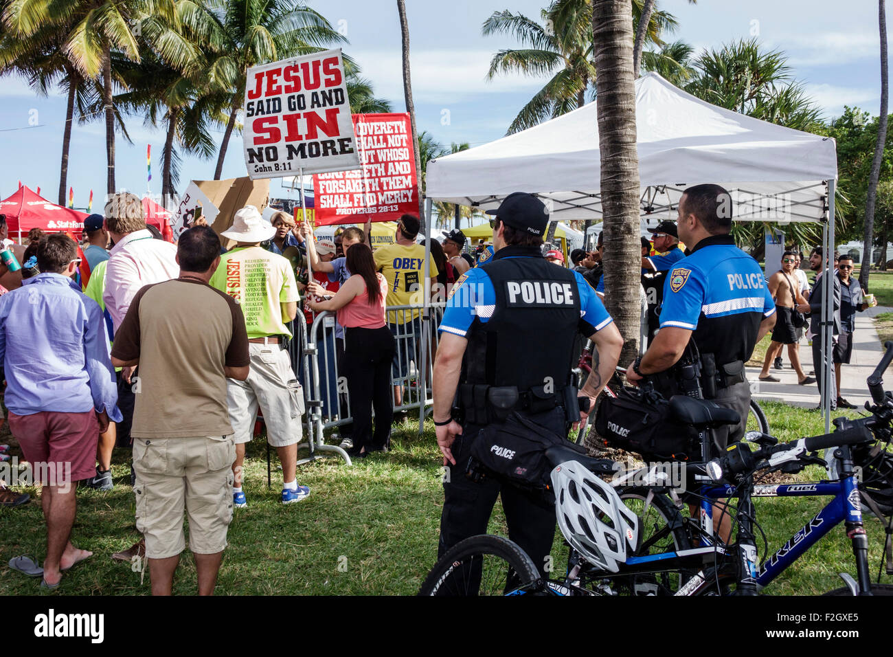 Miami Beach Florida Lummus Park Evangelical Christian Religious Street