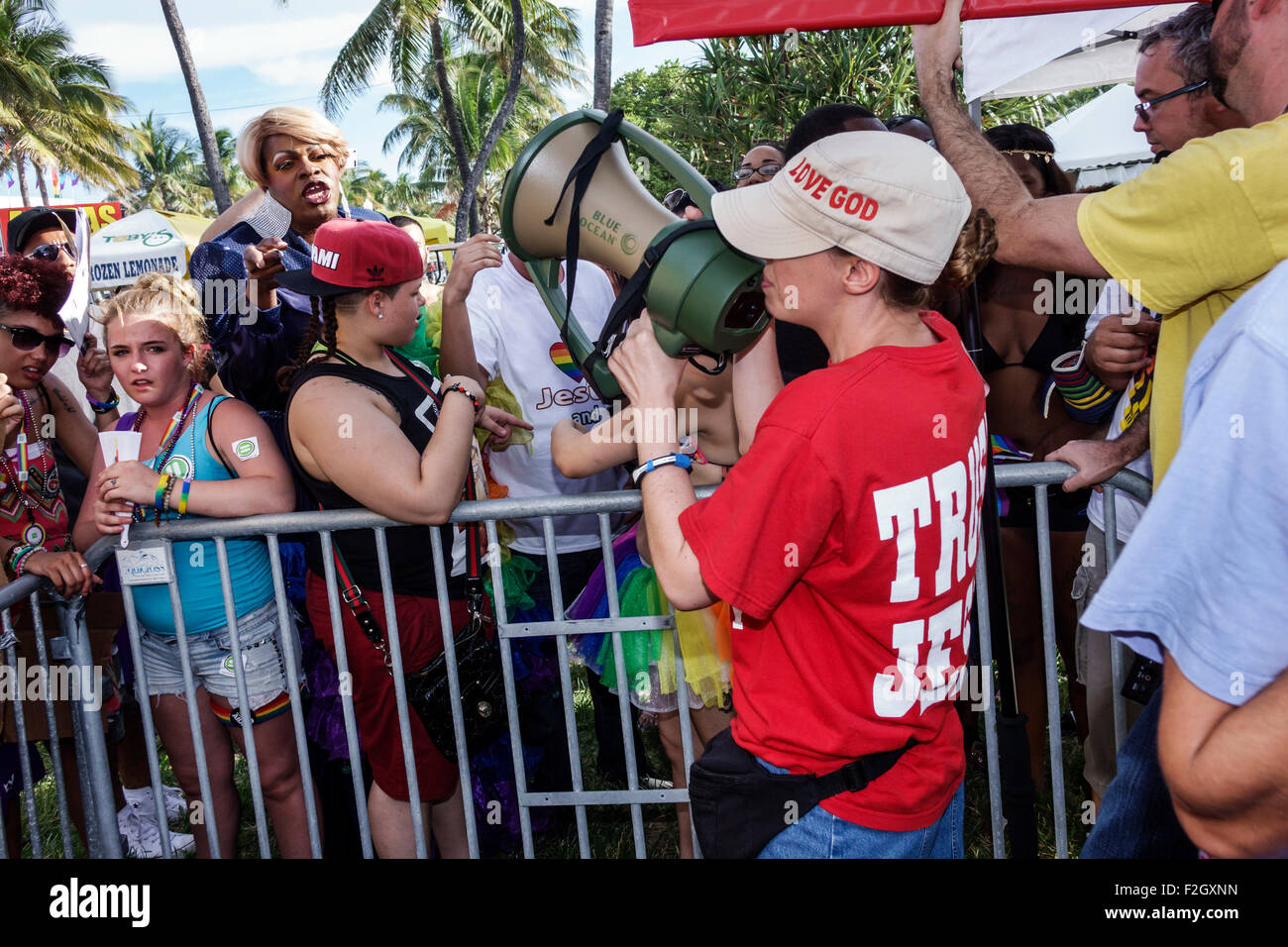 Miami Beach Florida Lummus Park Evangelical Christian Religious Street