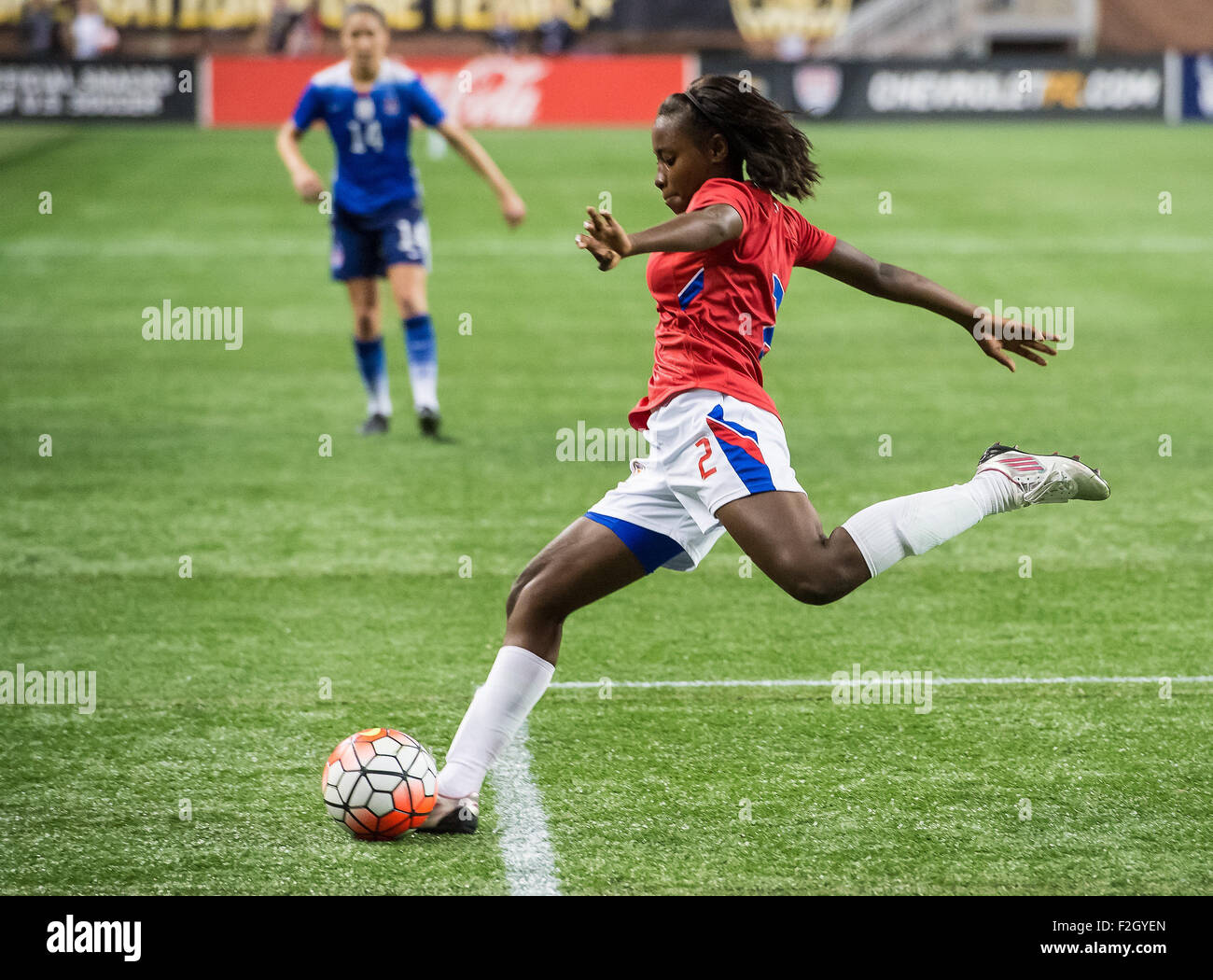 Detroit, Michigan, USA. 17th Sep, 2015. Haiti's Soveline Beaubrun (2 ...