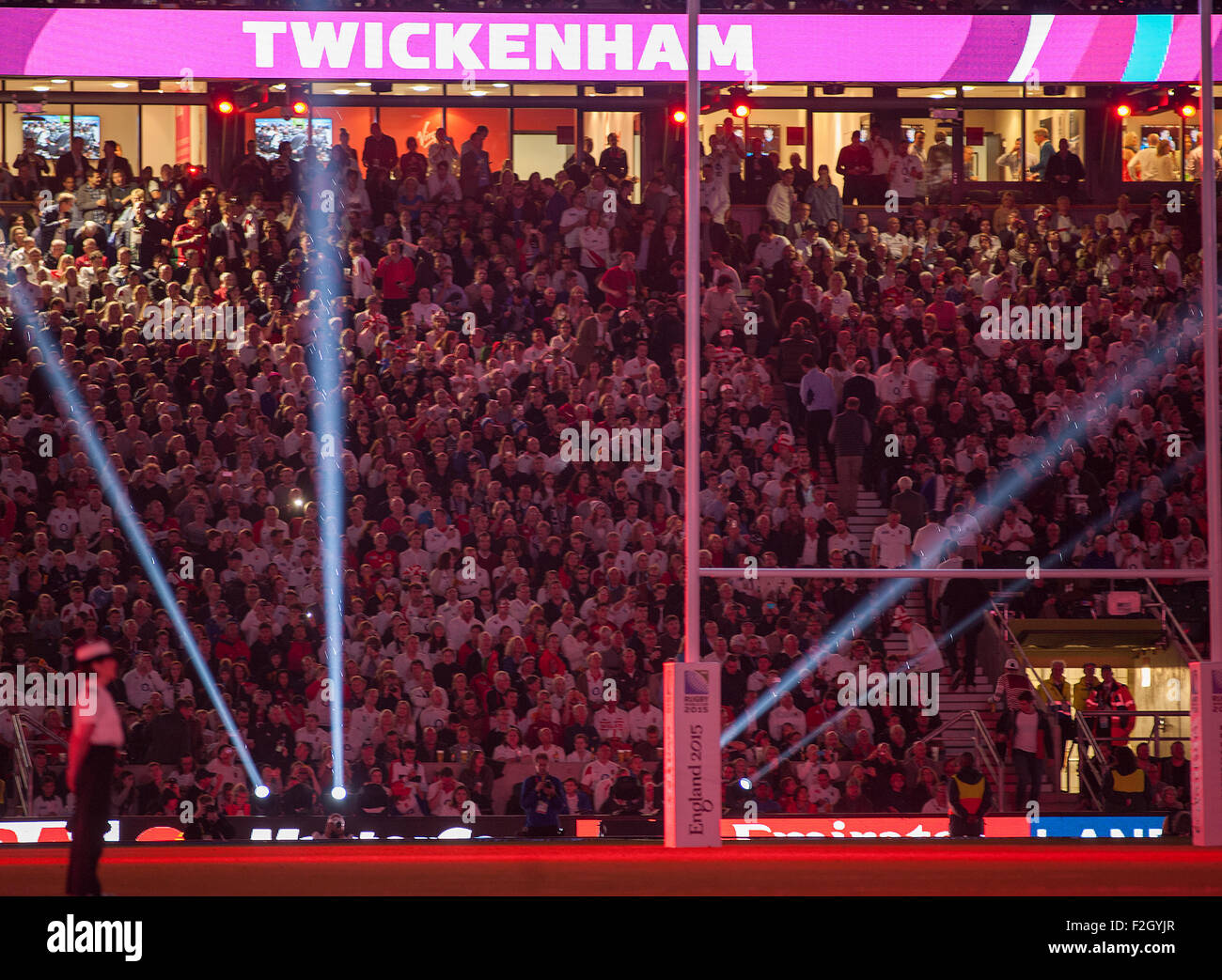 Twickenham Stadium, London, UK. 18th September, 2015. A capacity crowd ...