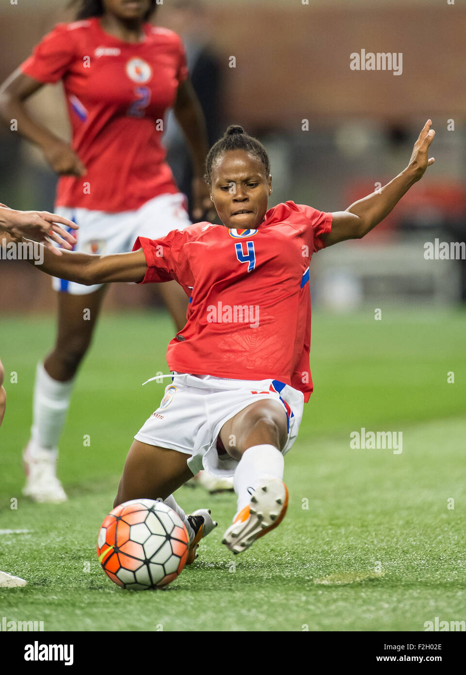 Detroit, Michigan, USA. 17th Sep, 2015. Haiti's Clorene Rateau (4 ...