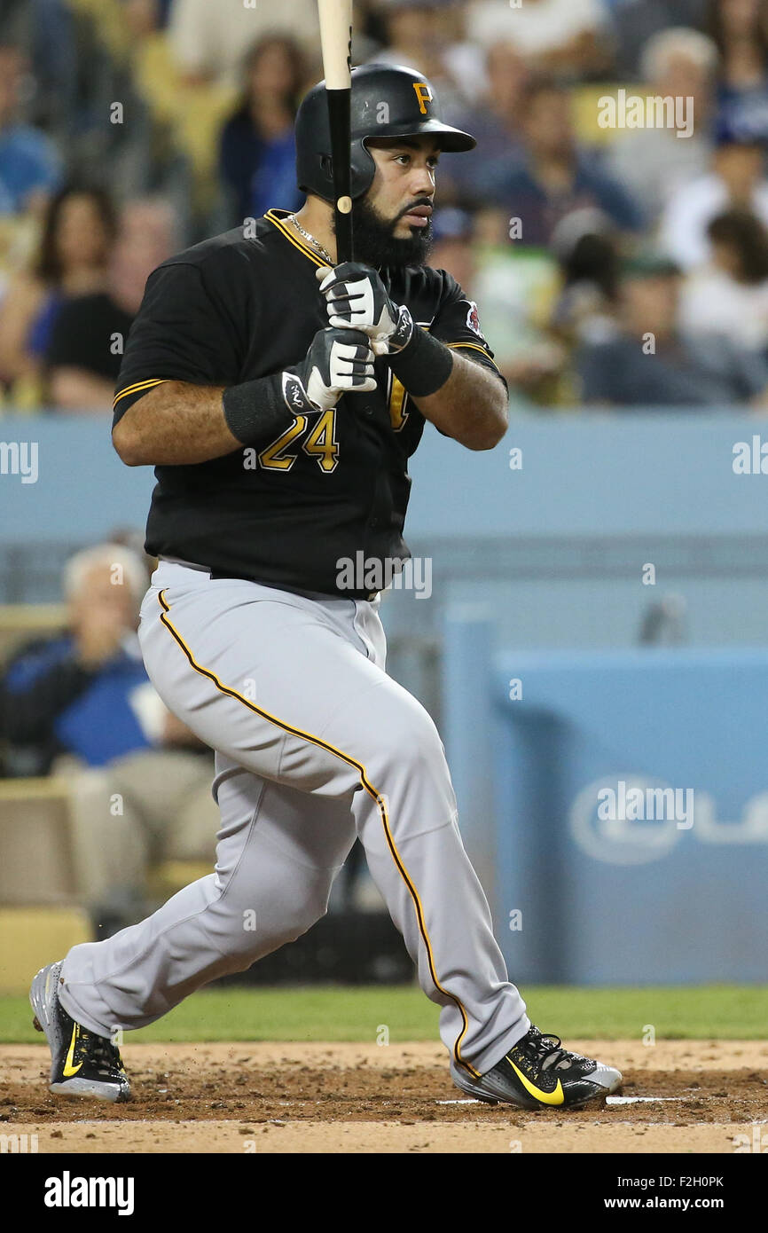 Los Angeles, CA, USA. 18th Sep, 2015. Pittsburgh Pirates first baseman ...