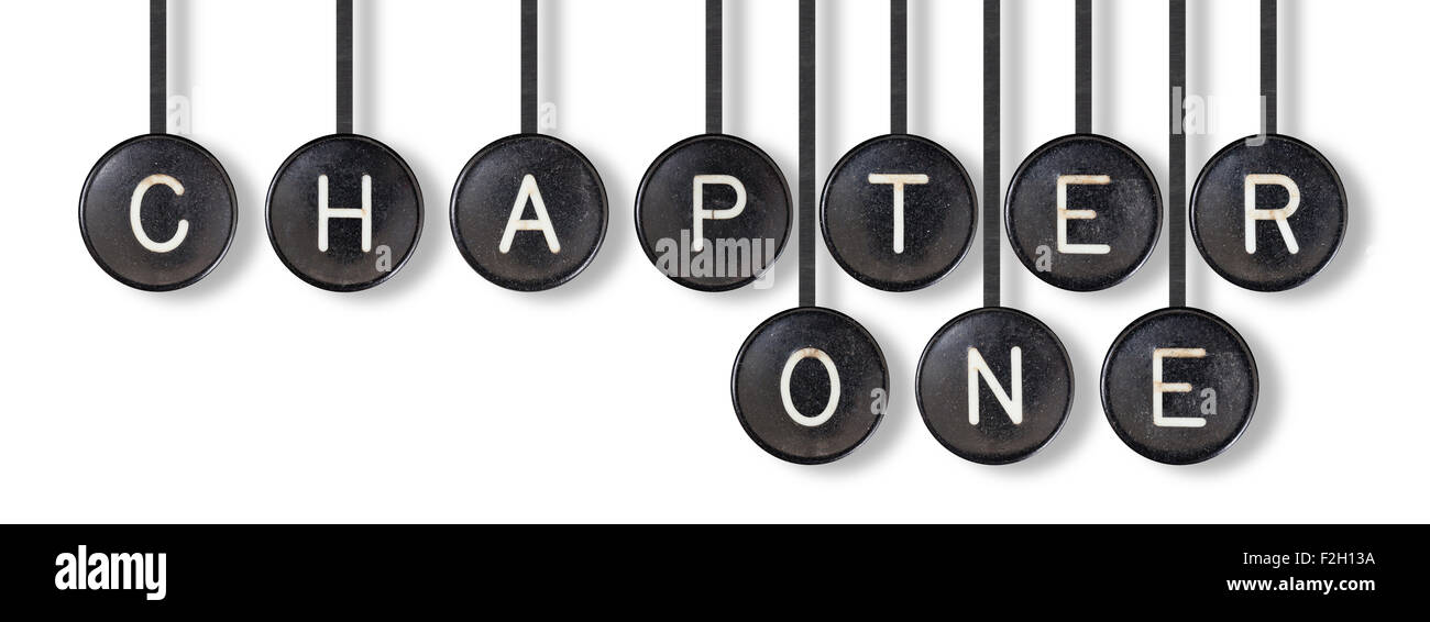 Typewriter buttons, isolated on white background - Chapter one Stock ...