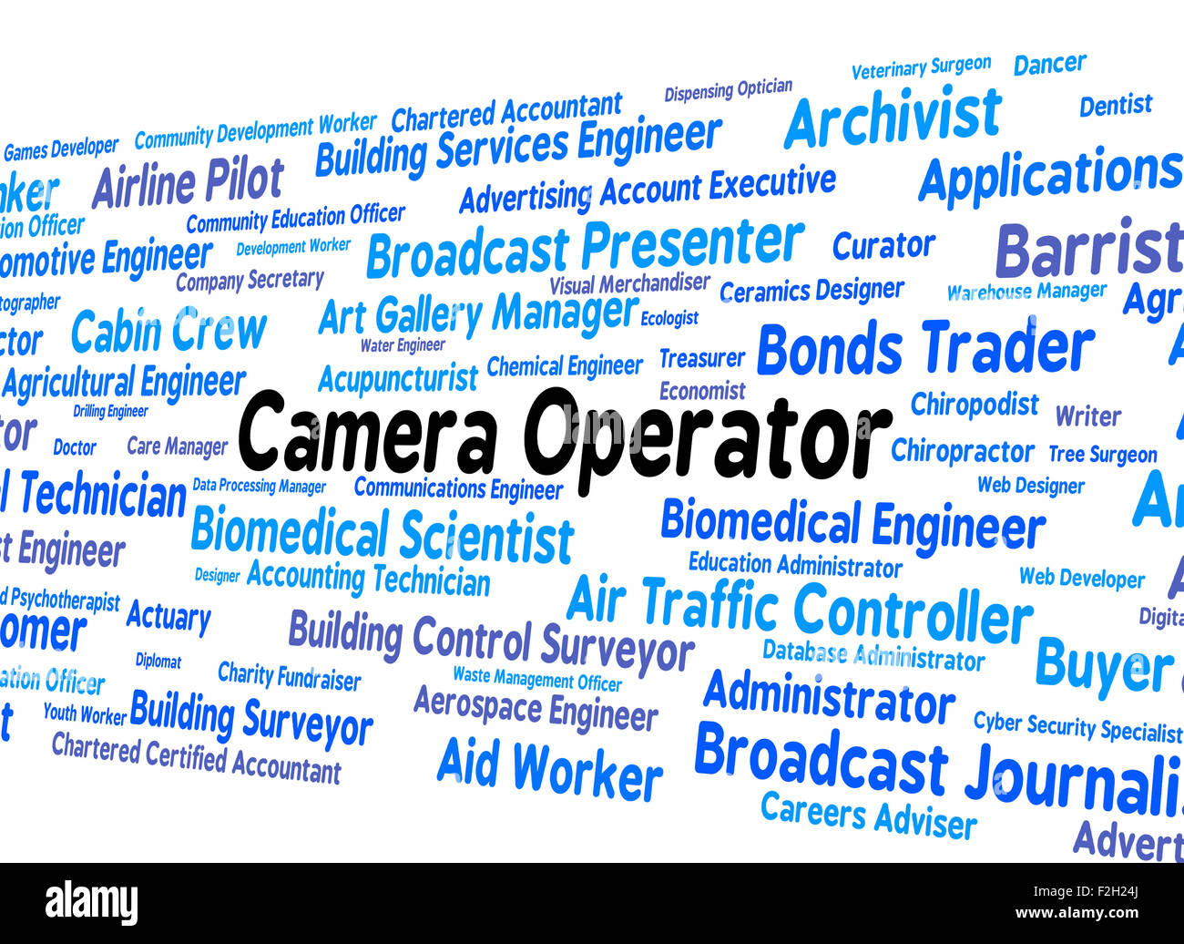 Camera Operator Representing Photos Operate And Work Stock Photo - Alamy