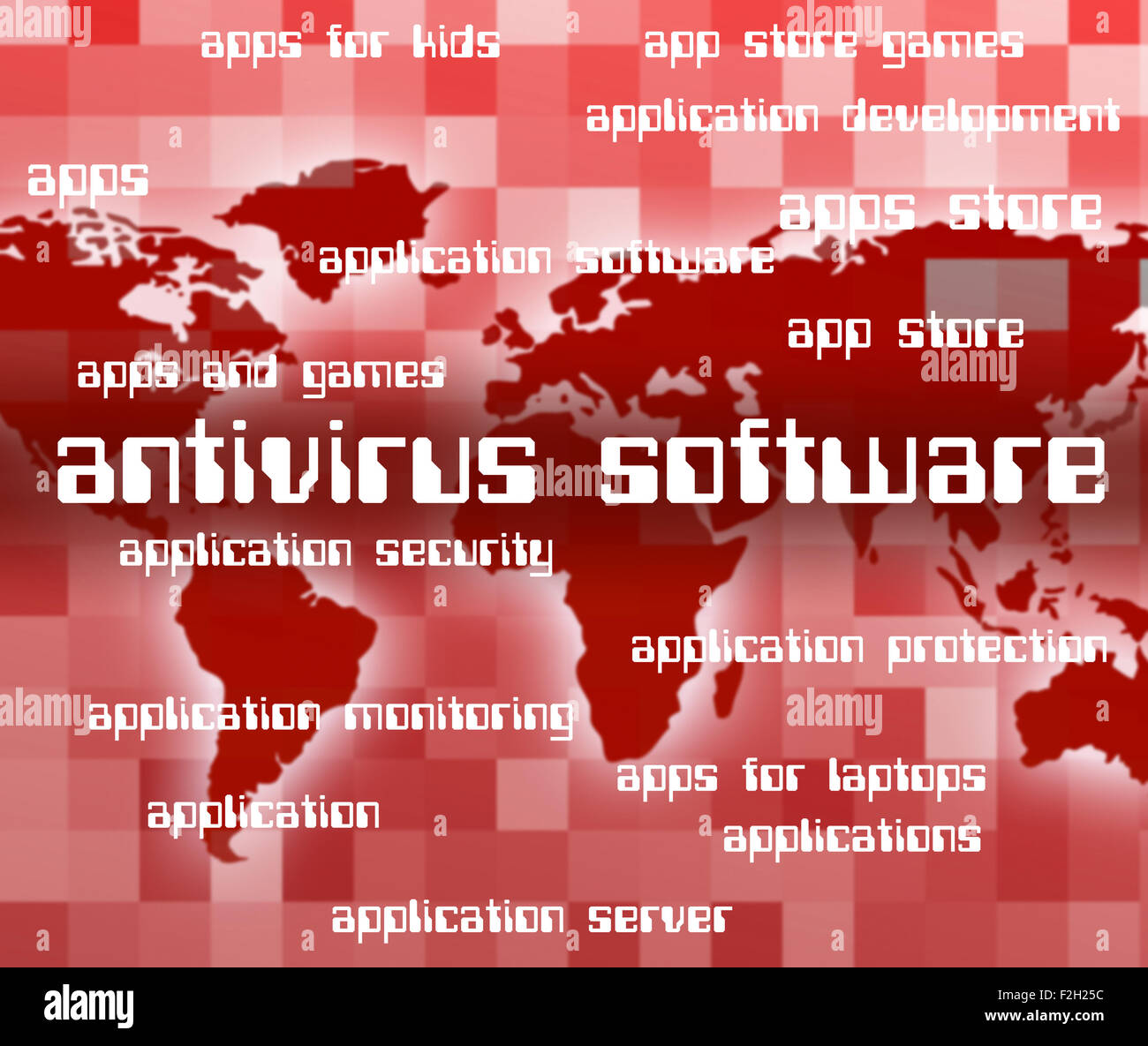 Antivirus Software Showing Shielding Threat And Word Stock Photo - Alamy