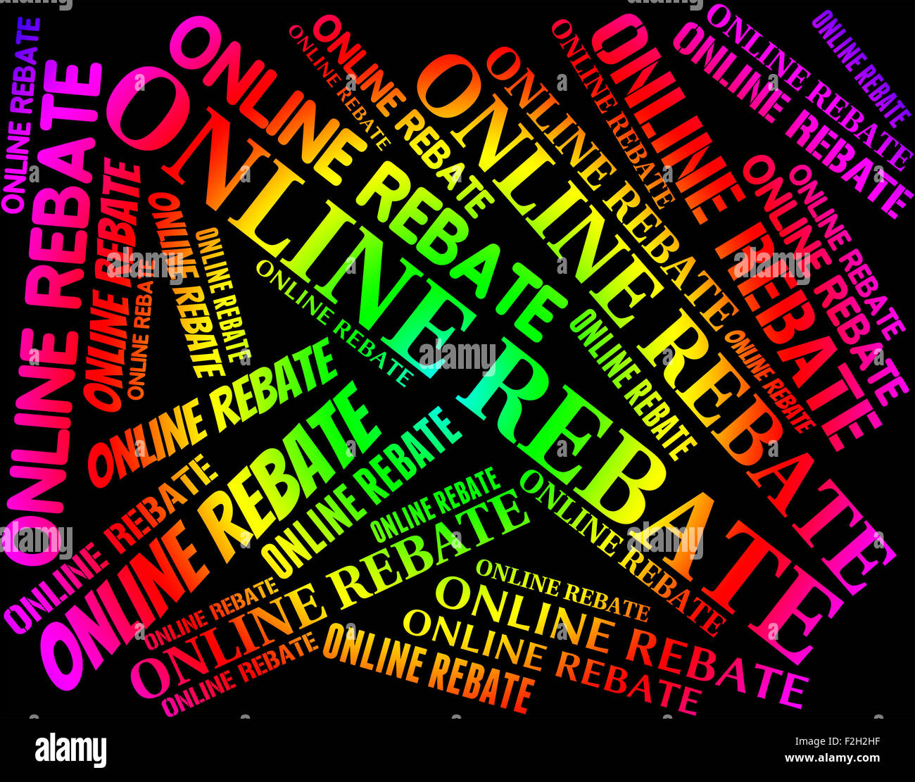 Online Rebate Representing World Wide Web And Partial Refund Stock ...