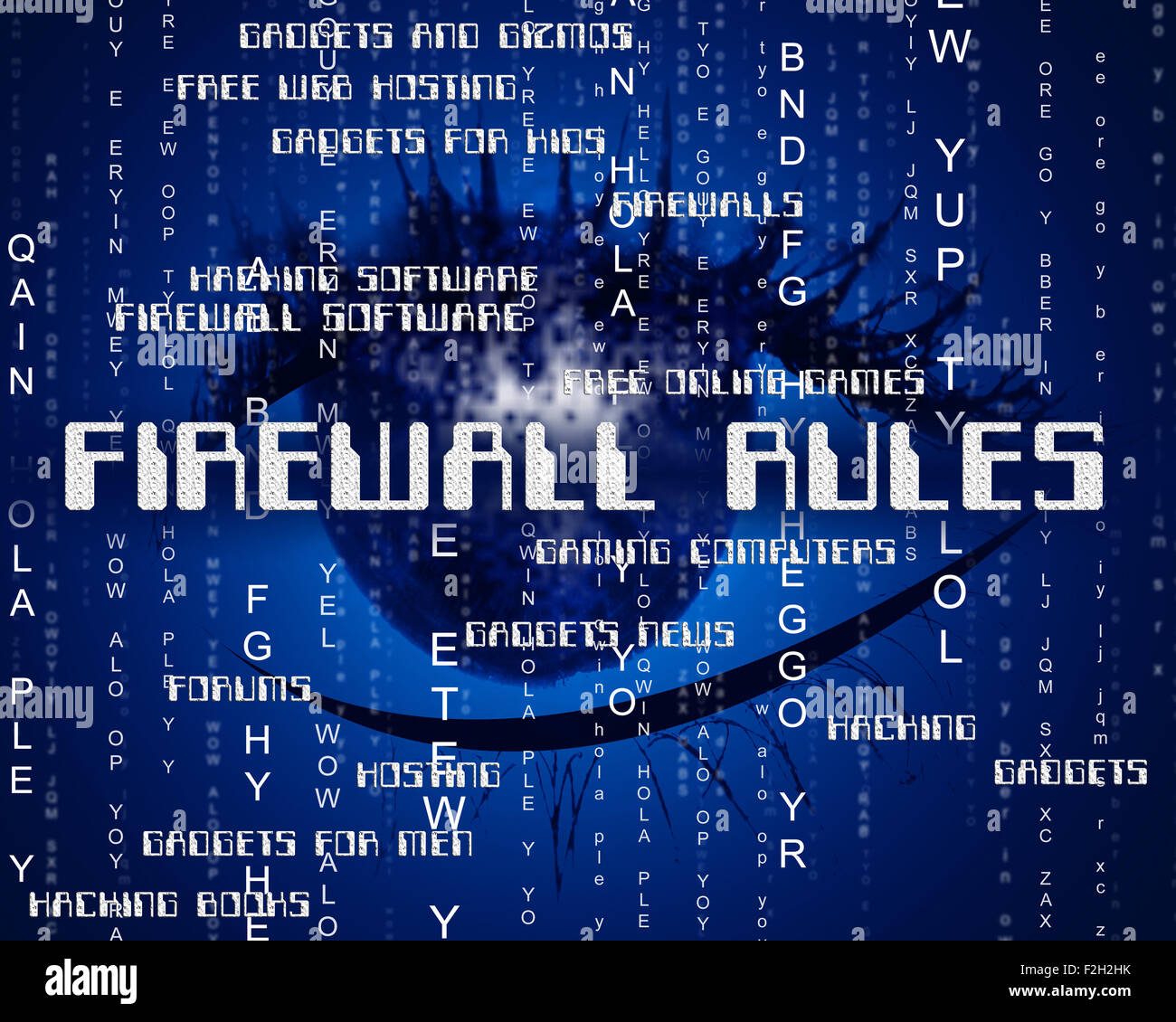 Firewall Rules Representing Firewalls Regulation And Defence Stock ...
