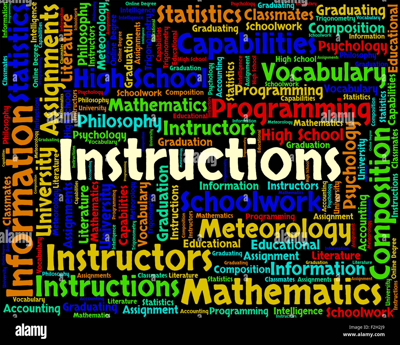 Instructions Word Representing Reference Manual And Manuals Stock Photo ...