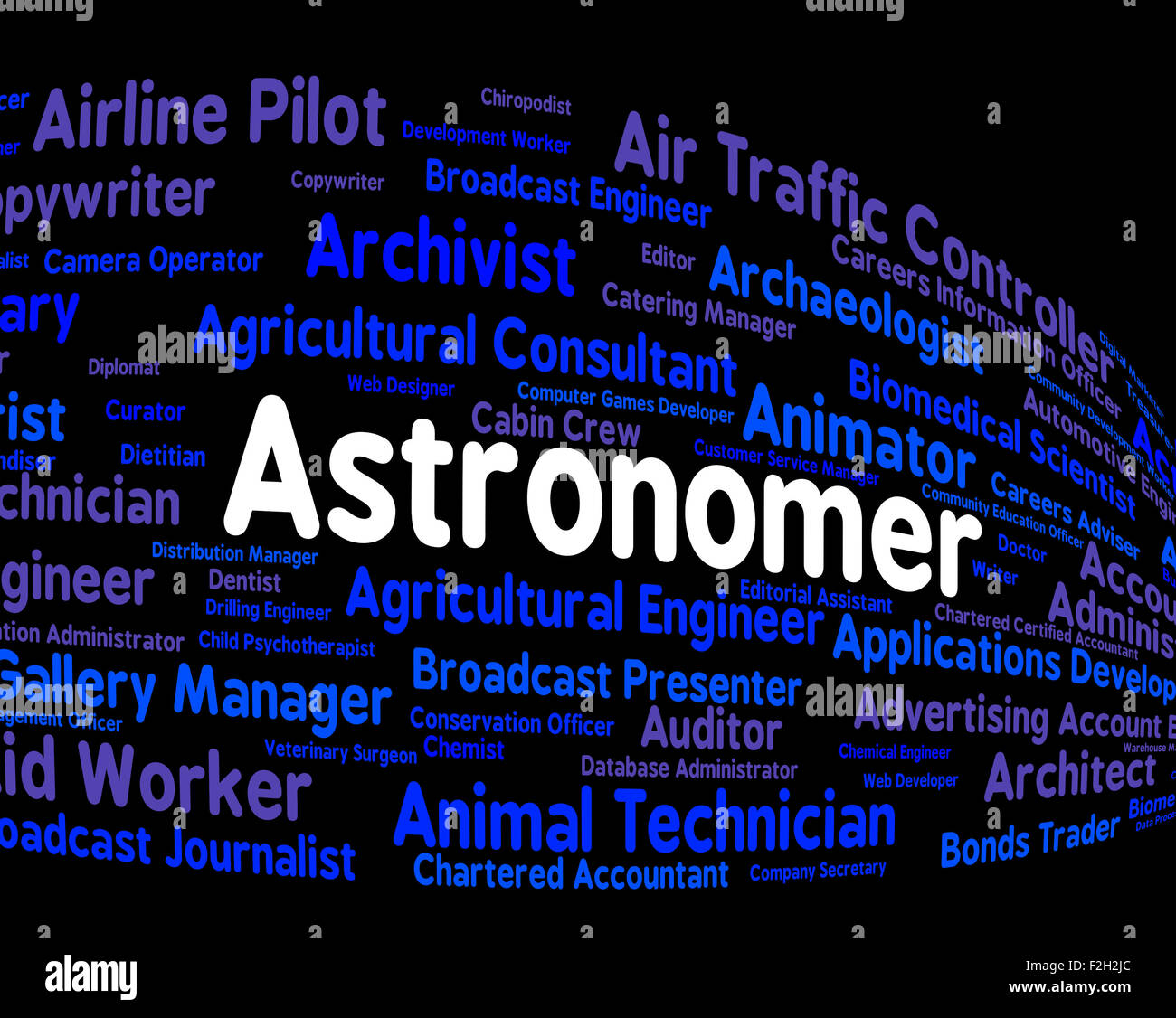 Astronomer Job Meaning Star Gazer And Jobs Stock Photo - Alamy