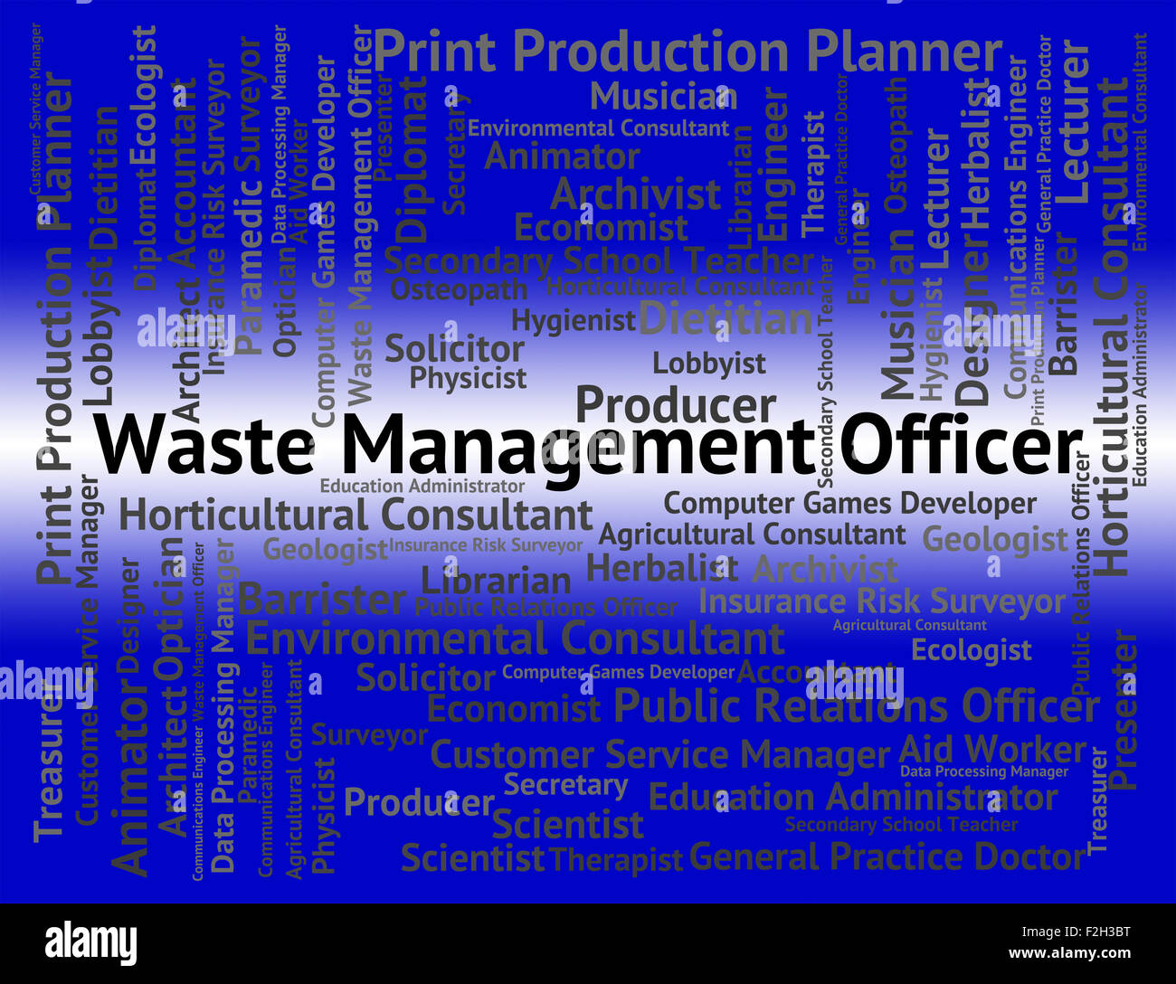 Waste Management Officer Showing Administrator Word And Jobs Stock ...