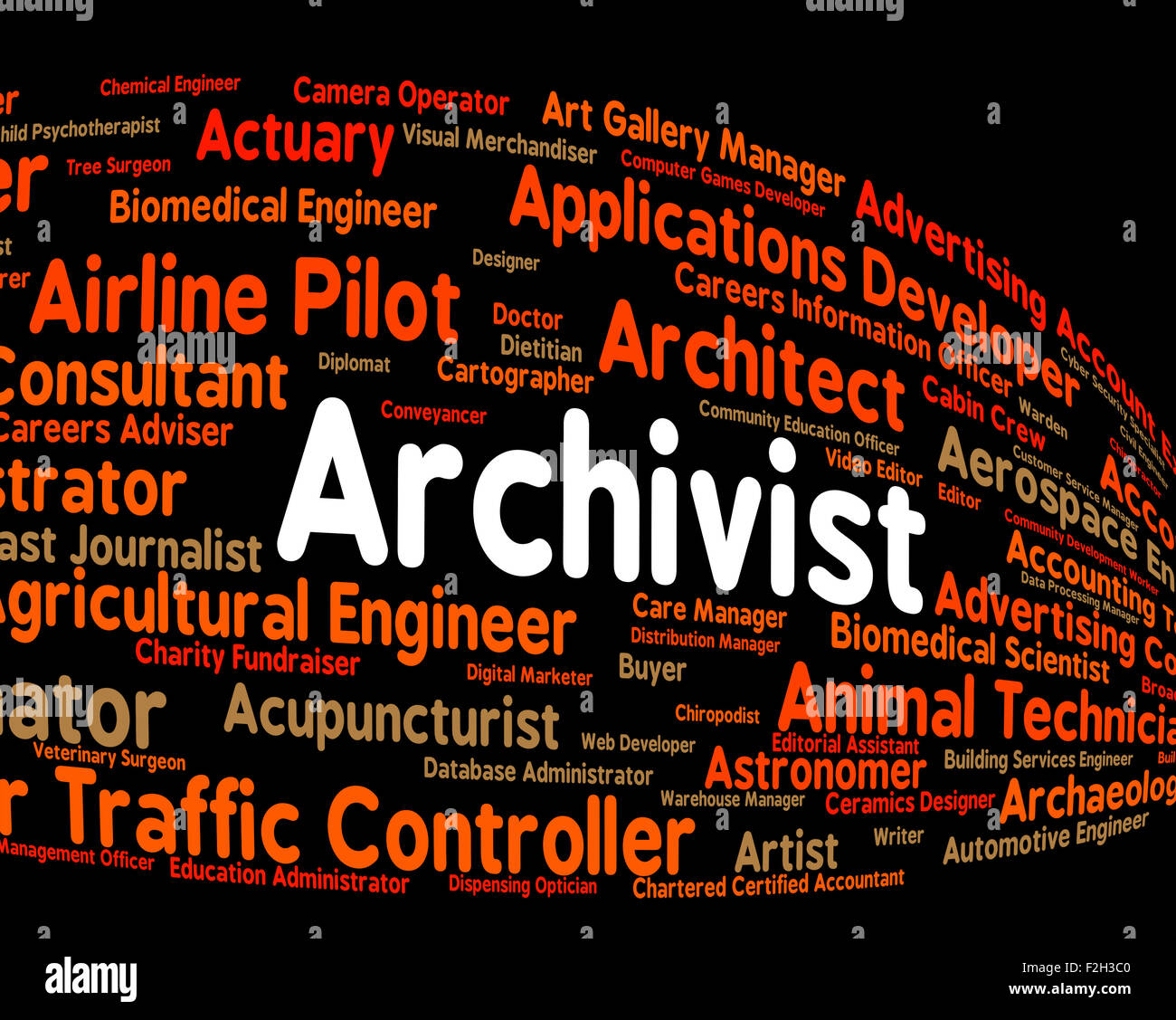 Archivist Job Showing Occupations Occupation And Employment Stock Photo ...