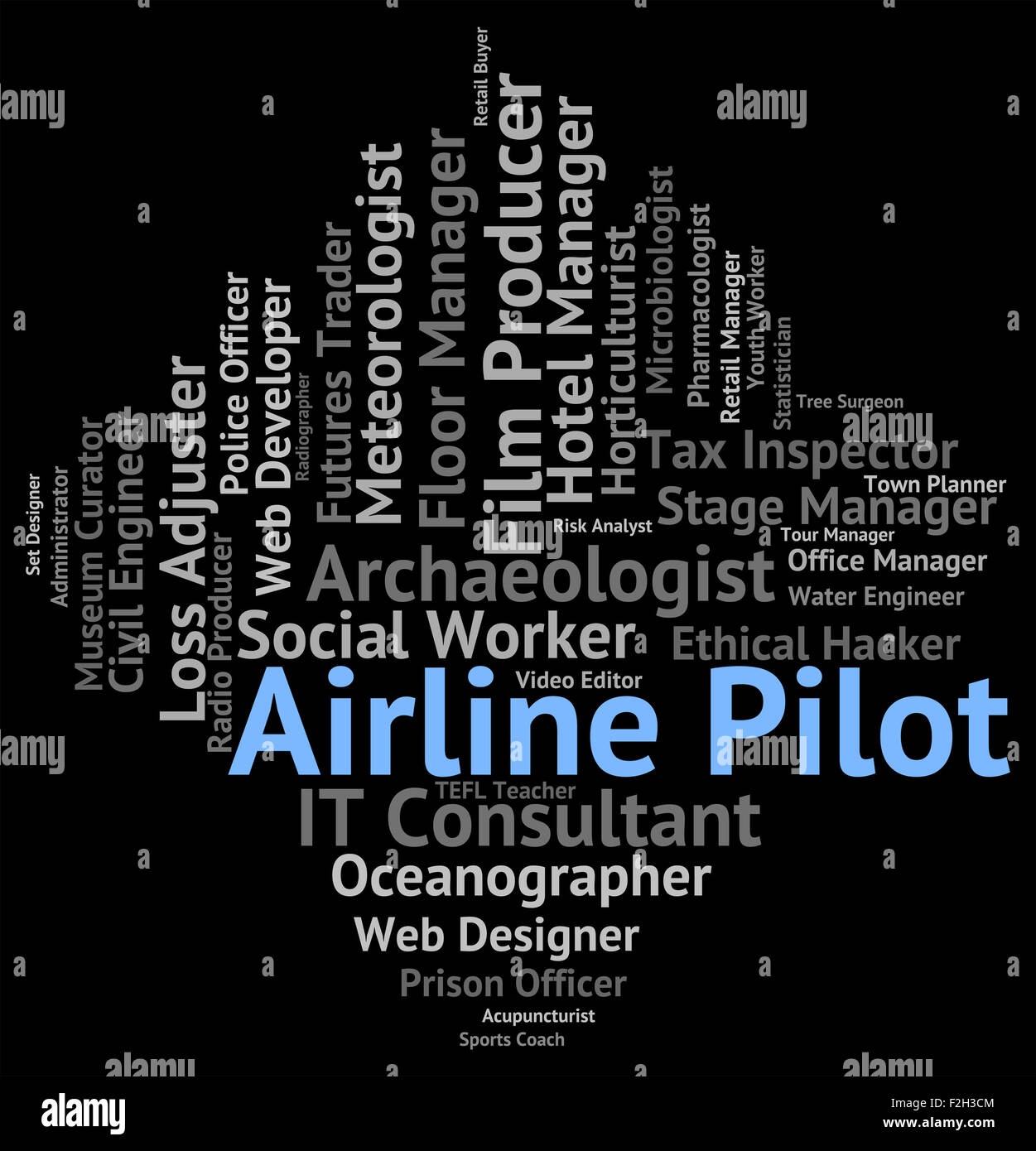Airline Pilot Showing Career Job And Captain Stock Photo - Alamy