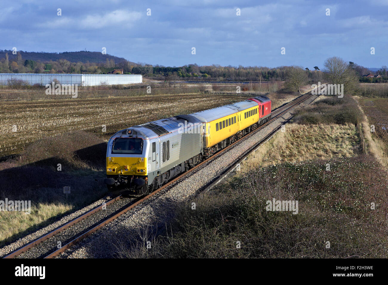 DBS Class 67 no. 67012 tnt with 67027 passes though lower Moor, Nr ...