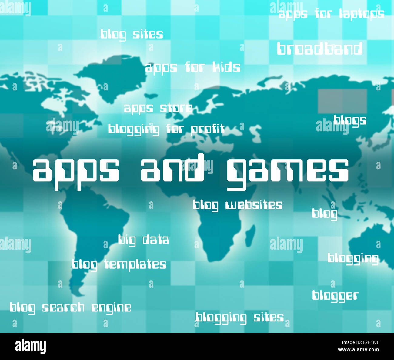 Apps And Games Meaning Play Time And Recreational Stock Photo - Alamy