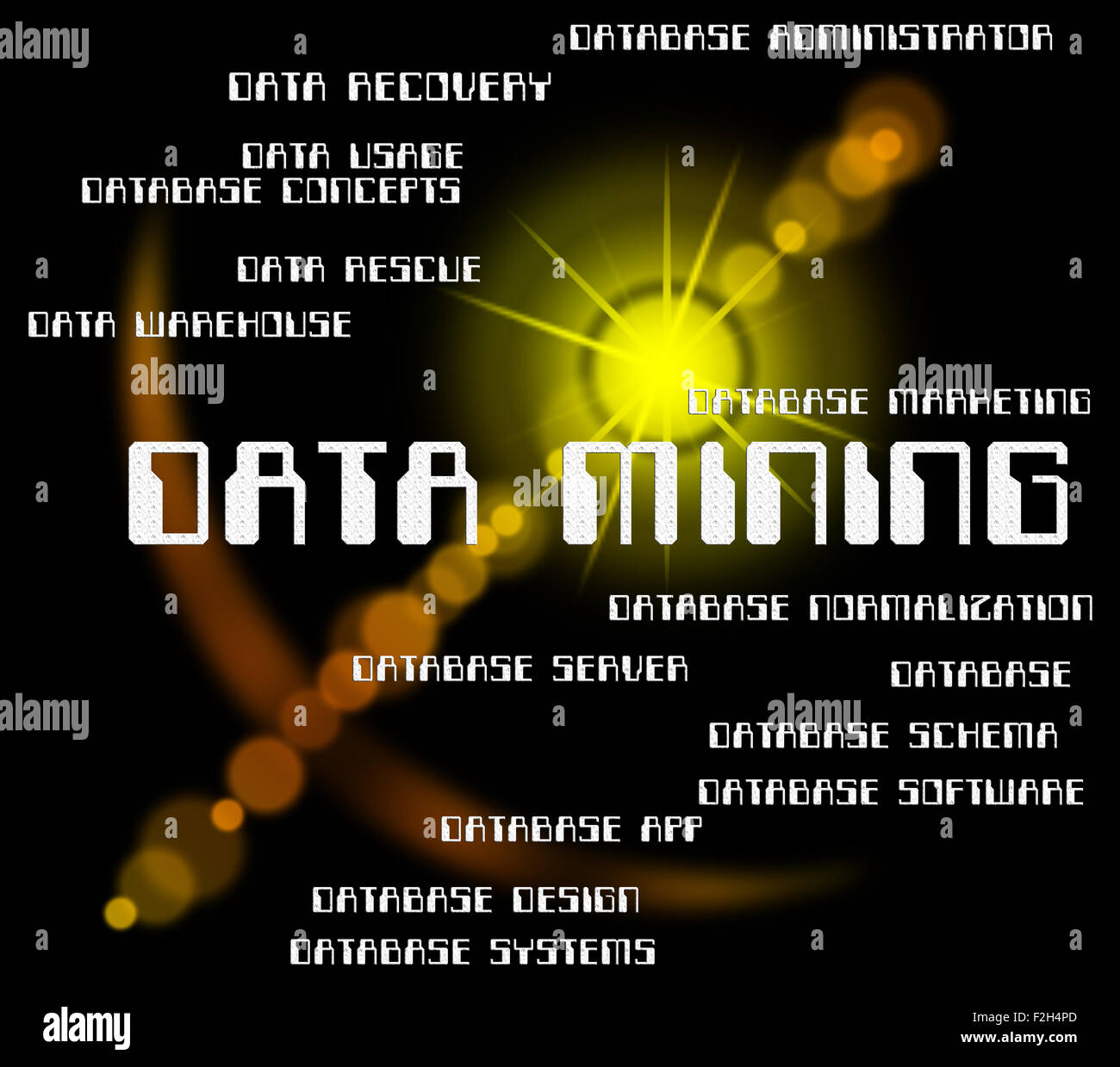 Data Mining Indicating Information Word And Mined Stock Photo - Alamy