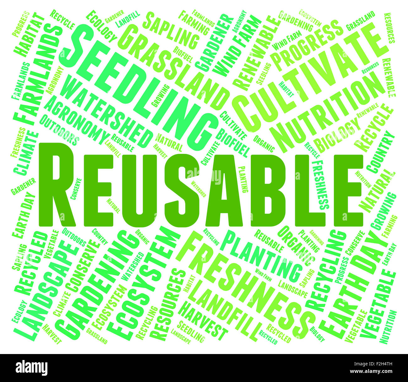Reusable Word Showing Go Green And Text Stock Photo - Alamy