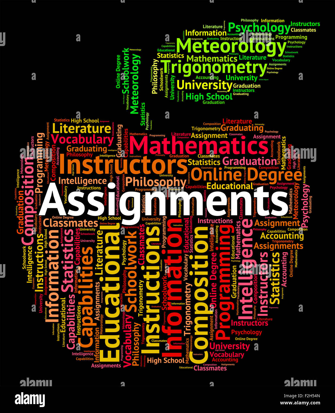 Assignments Word Representing Exercise Homework And Projects Stock ...