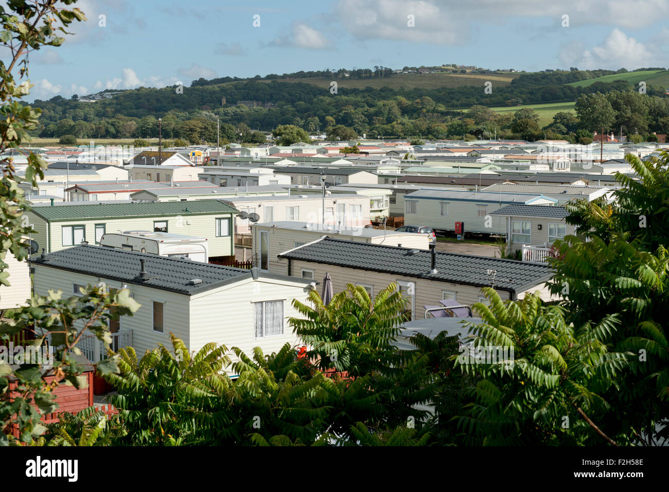 The site of static caravan park at Gronant in Flintshire, close to ...