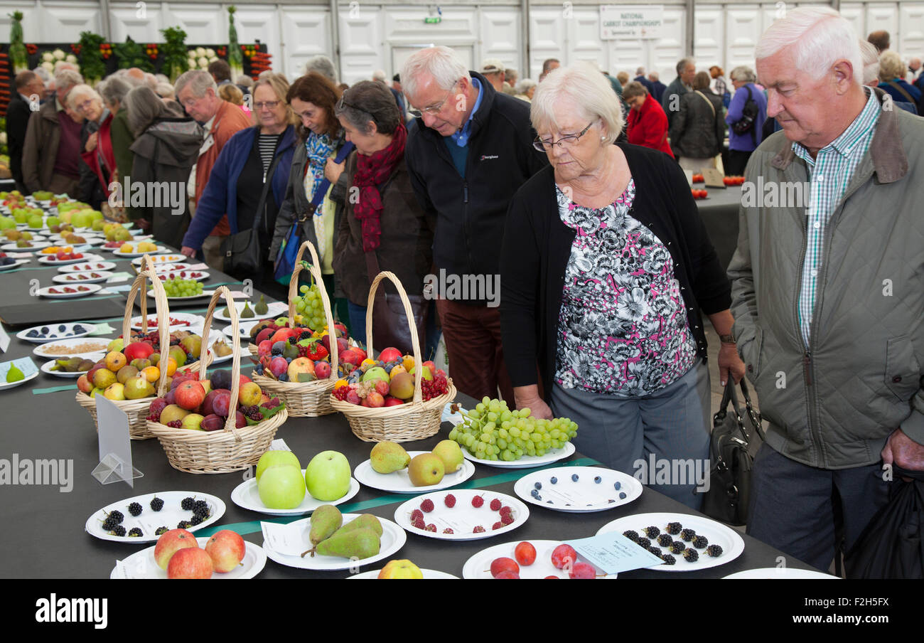 Fruit & vegetable baskets exhibits in Harrogate, Yorkshire, UK. 18th ...