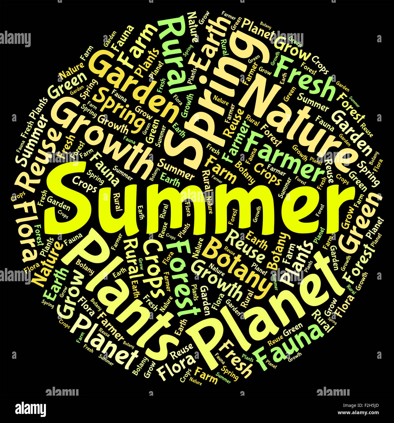 Summer Word Indicating Hot Weather And Season Stock Photo - Alamy