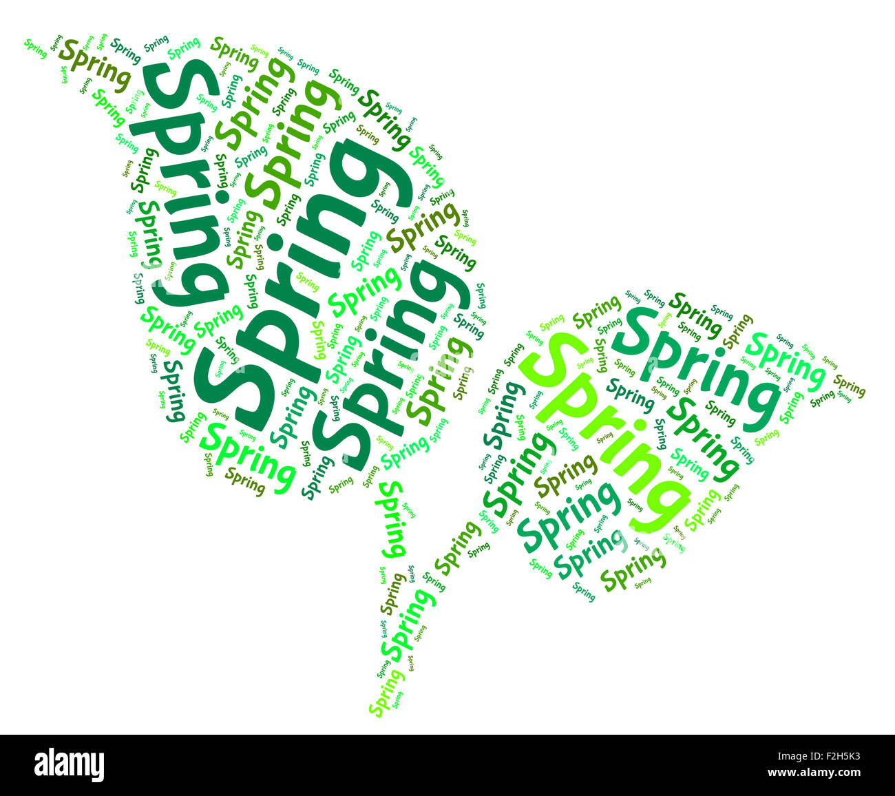 Spring Word Showing Seasons Text And Words Stock Photo - Alamy